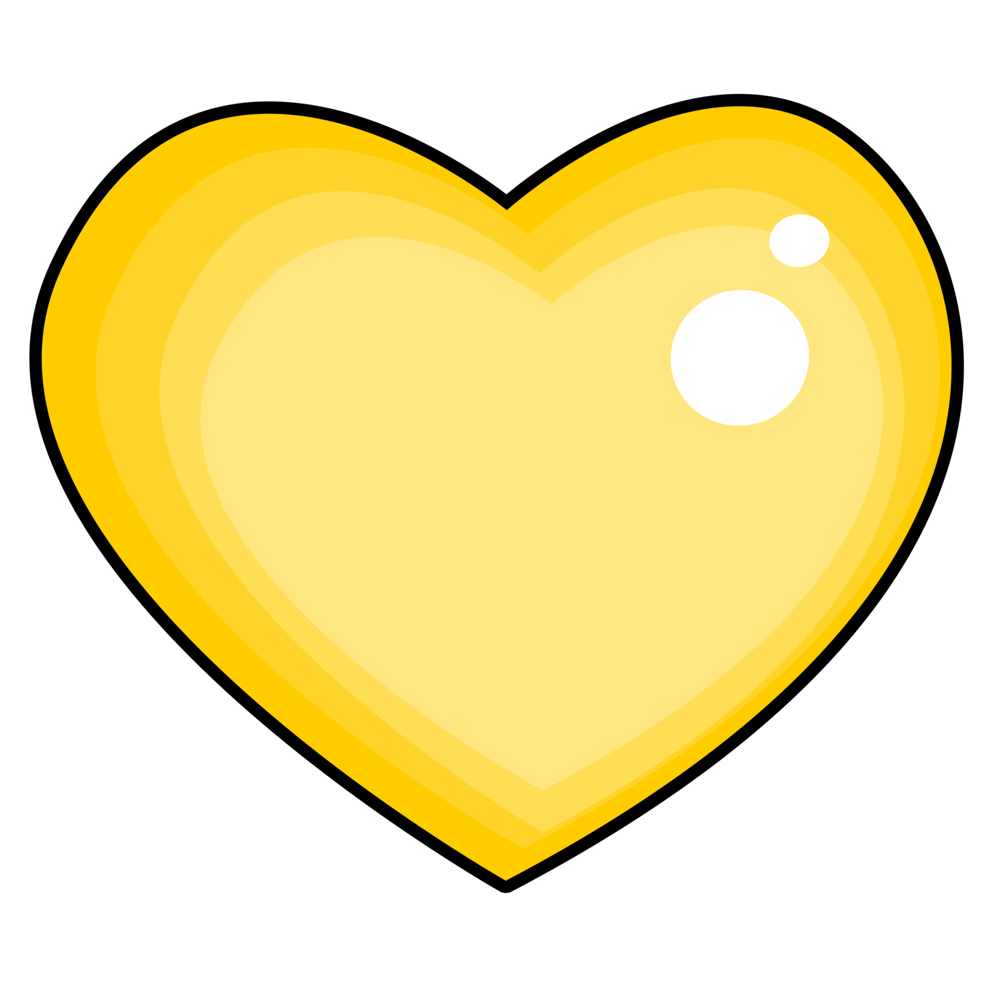 shiny yellow heart 18764711 PNG