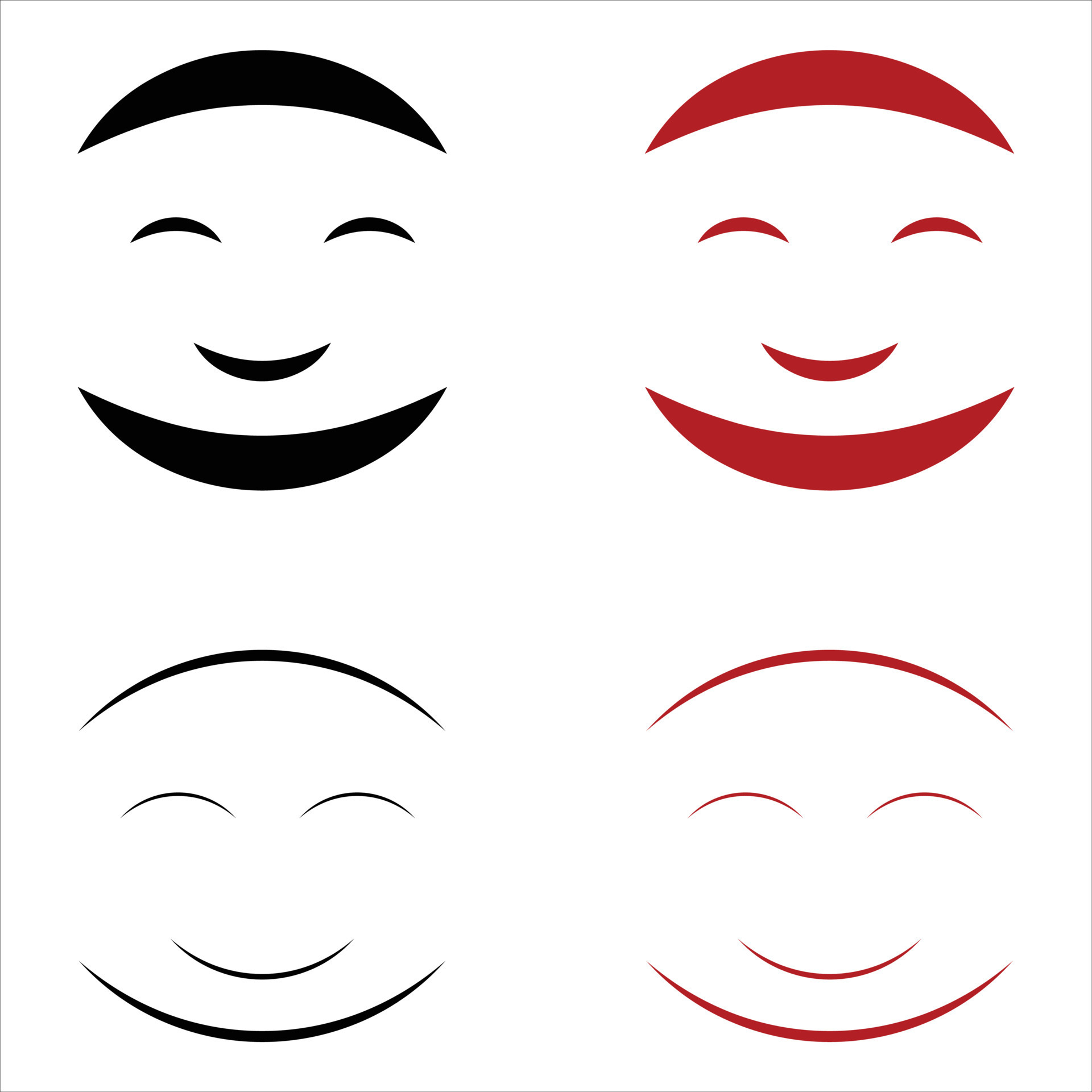 Smiling face expression 18768680 Vector Art at Vecteezy
