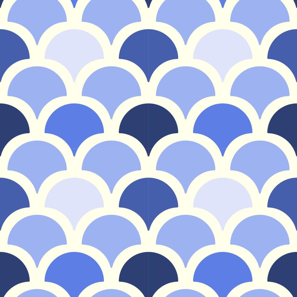 Vivid seamless repeating pattern of light blue and blue geometrical ...