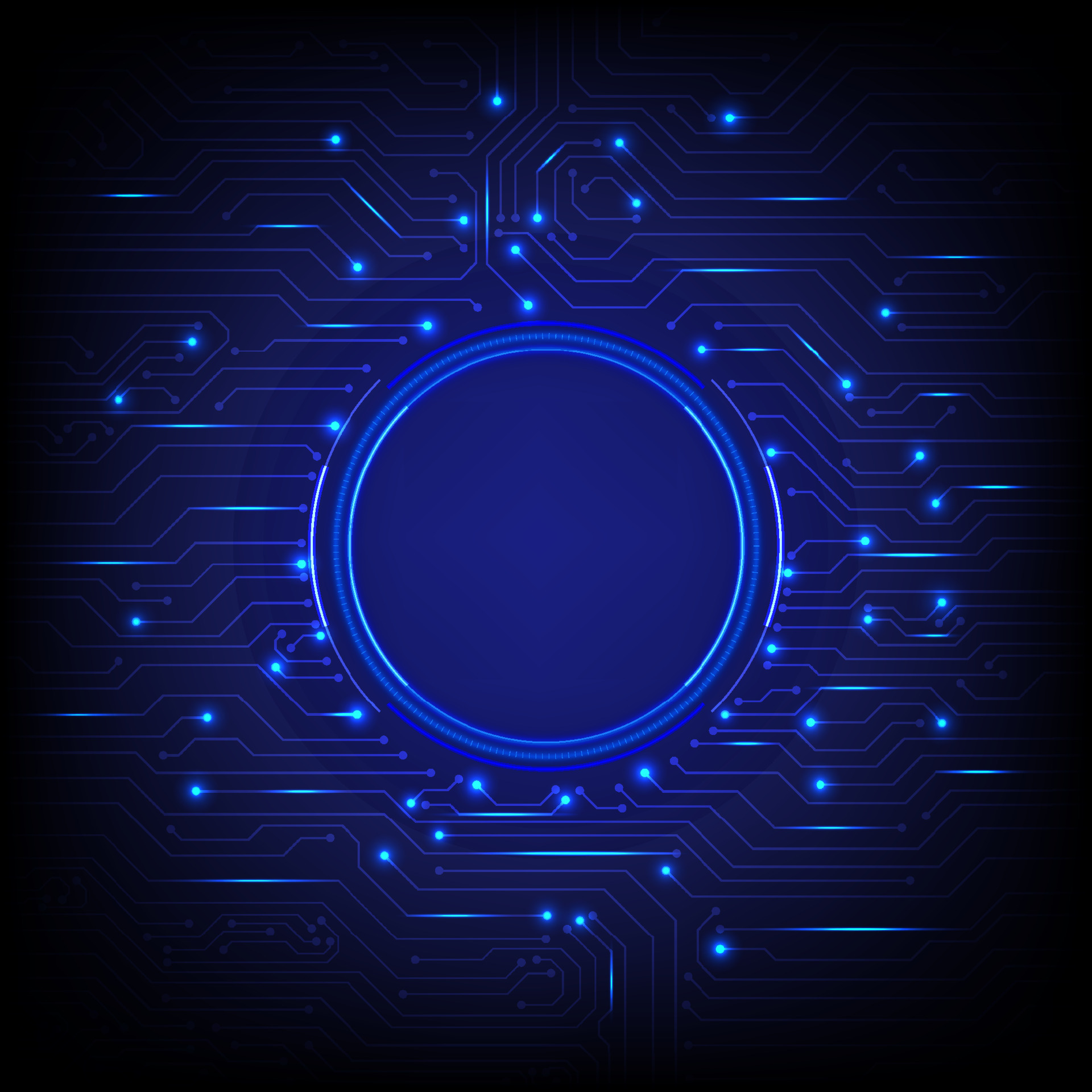 abstract glowing circular background high tech with space in the middle ...