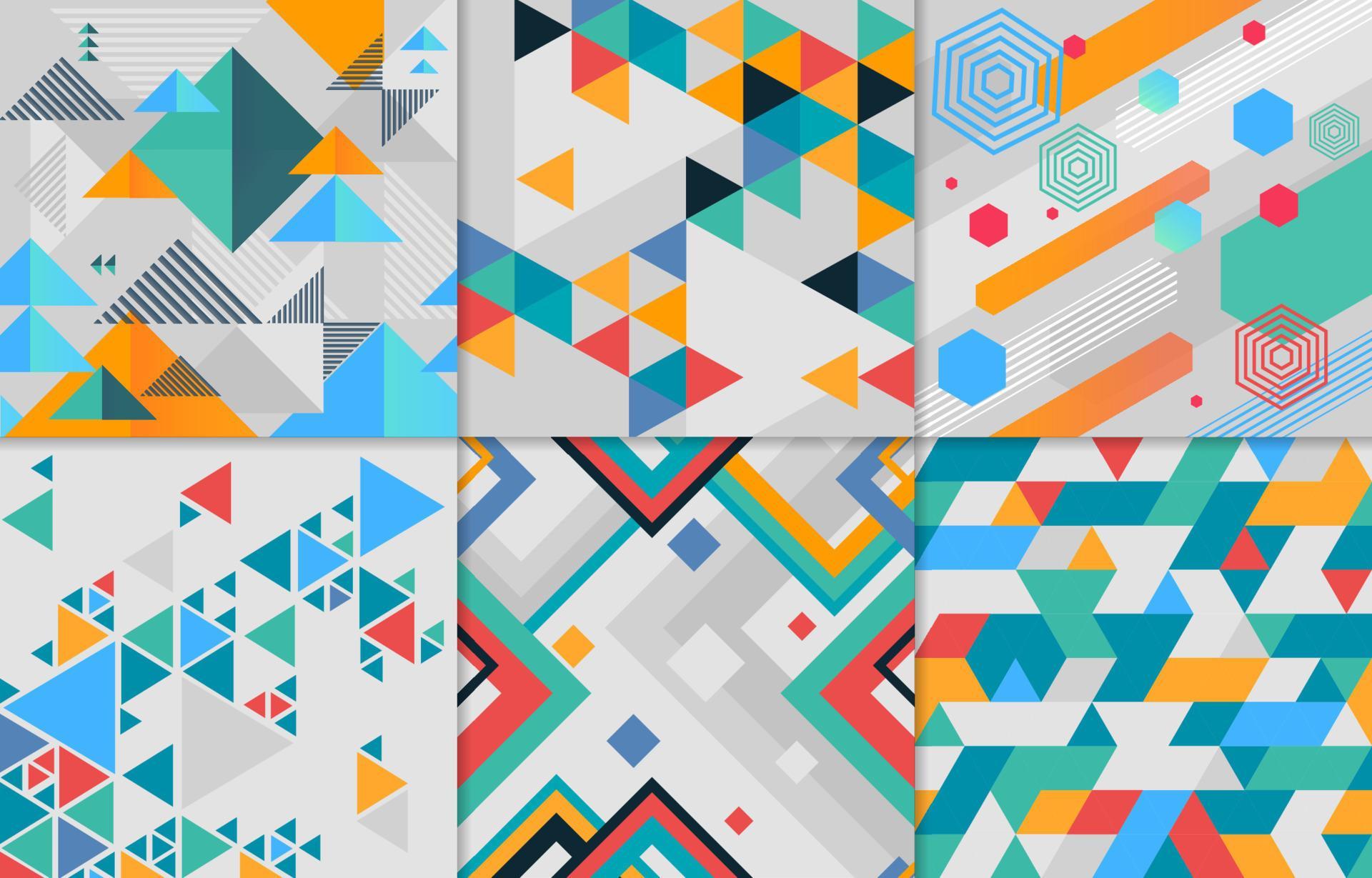 Set of Geometric Pattern 18769499 Vector Art at Vecteezy