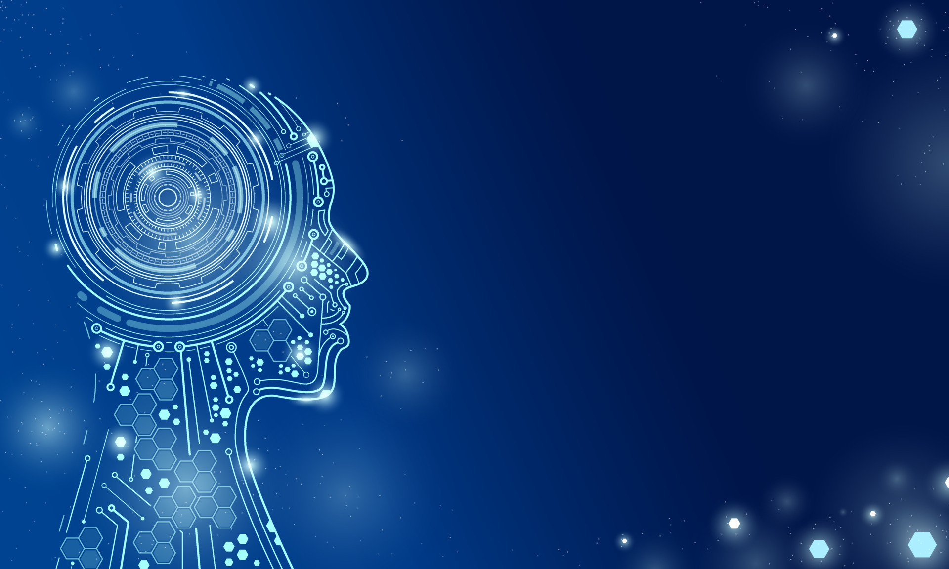 Artificial intelligence graphics, futuristic technology design ...