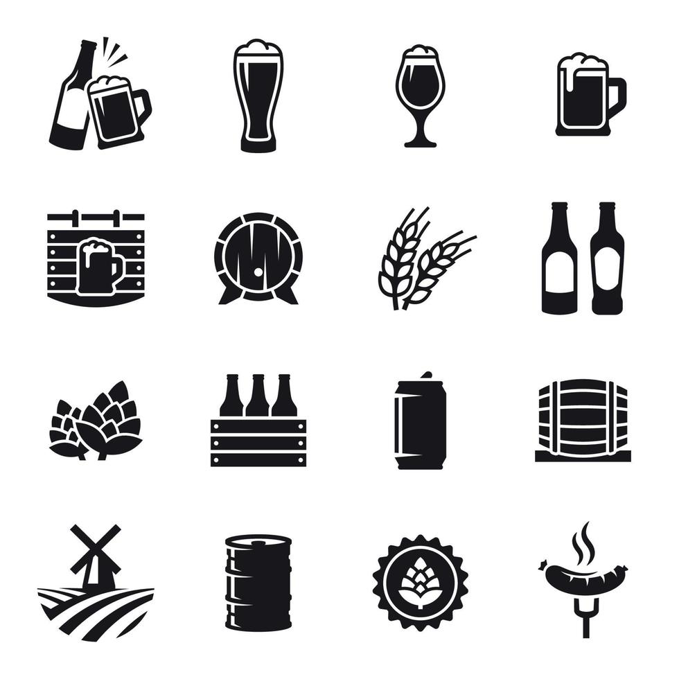 Beer icons set. Vector, black on a white background 18770072 Vector Art ... Beer icons set. Vector, black on a white background 18770072 Vector Art ...