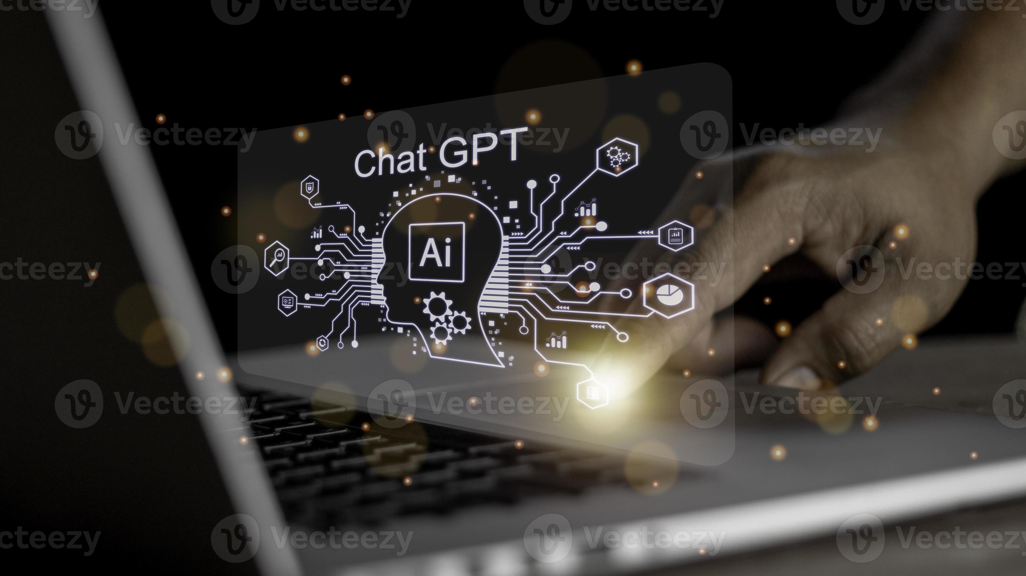 Businessman Using Chatbot In Computer Intelligence Ai Chatgpt Using And Chatting Artificial