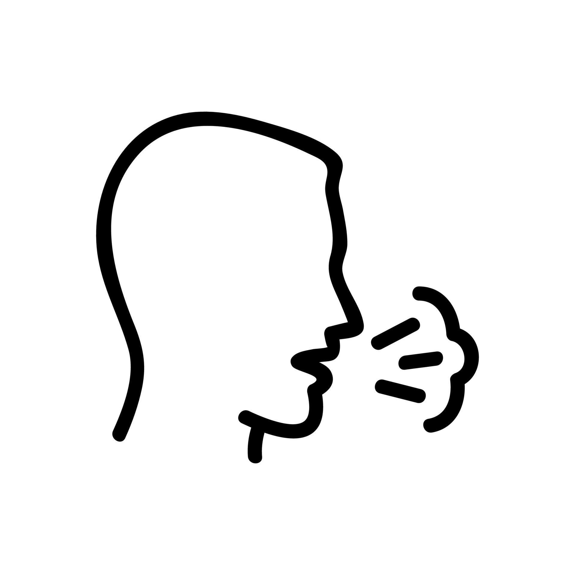 Coughing Sneezing Man Icon Vector Outline Illustration 18773596 Vector