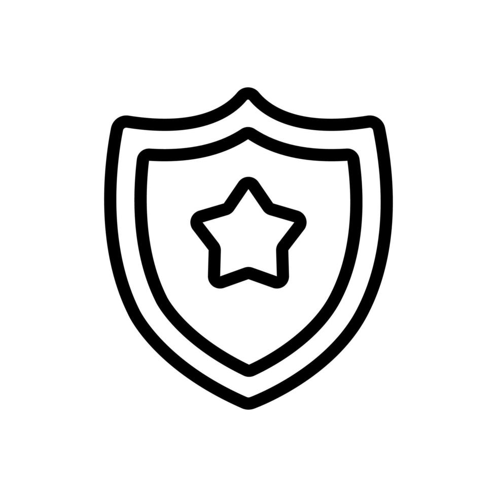 shield star icon vector outline illustration 18775463 Vector Art at ...