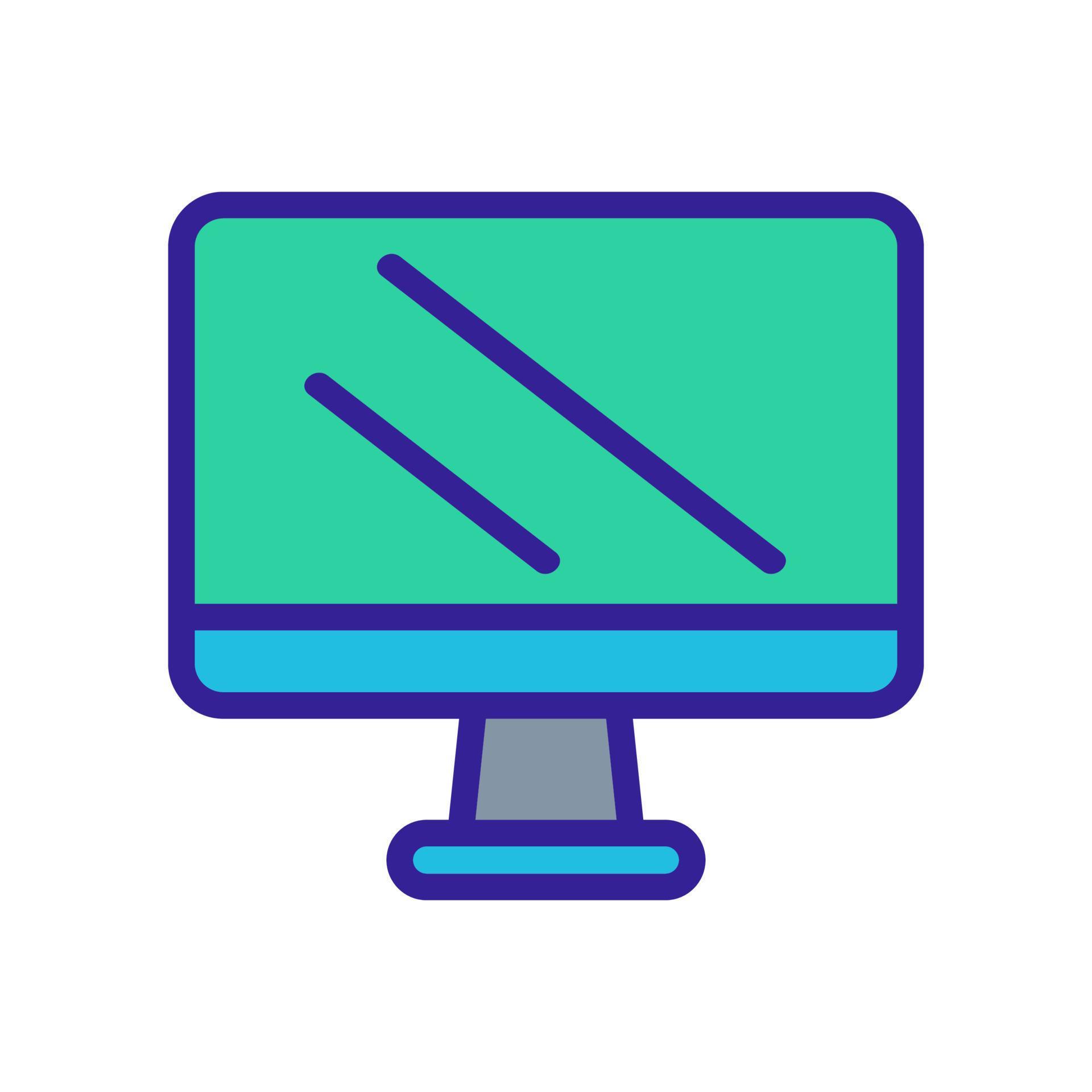 Modern computer icon vector. Isolated contour symbol illustration 18776088 Vector Art at Vecteezy