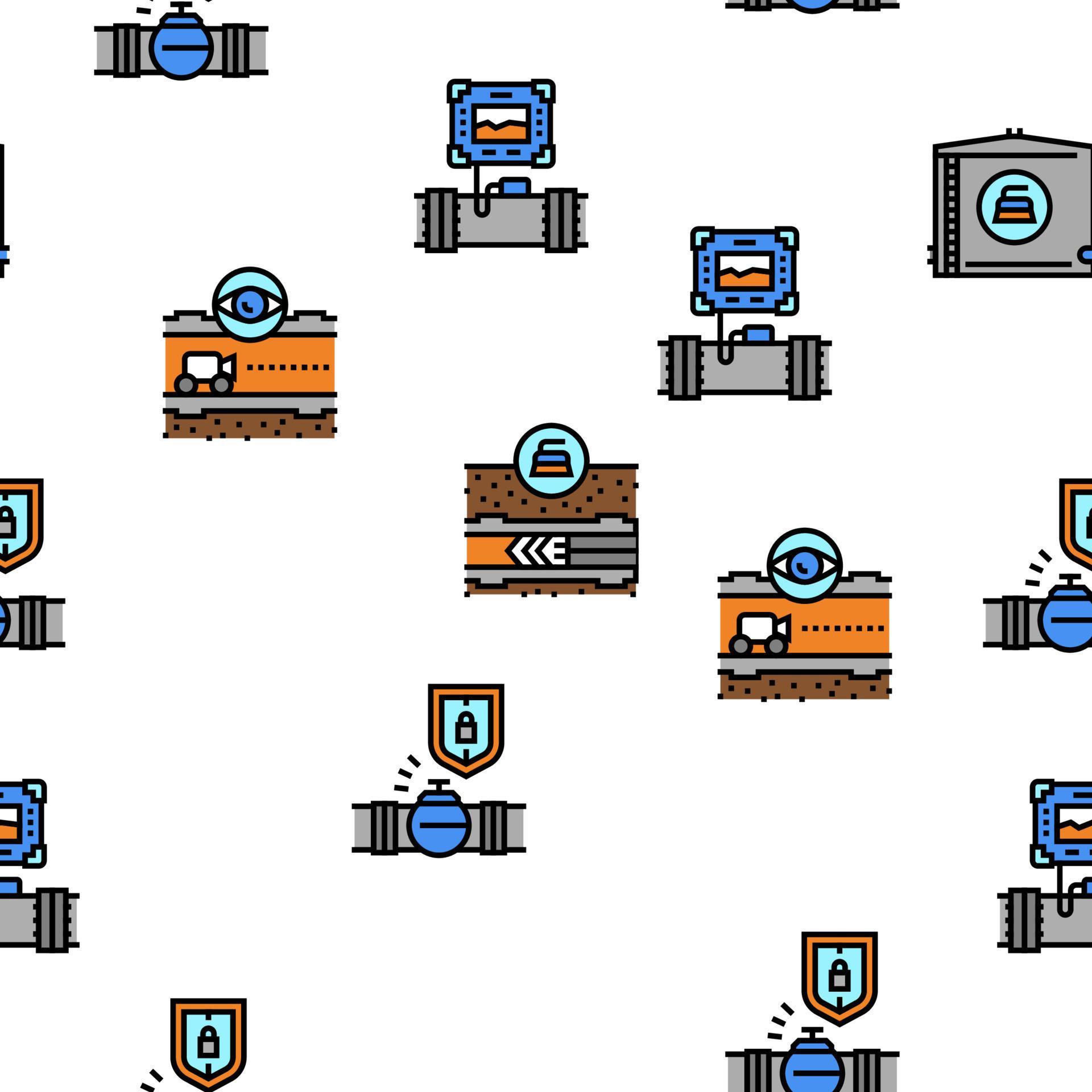 Pipeline Construction Vector Seamless Pattern 18776781 Vector Art At