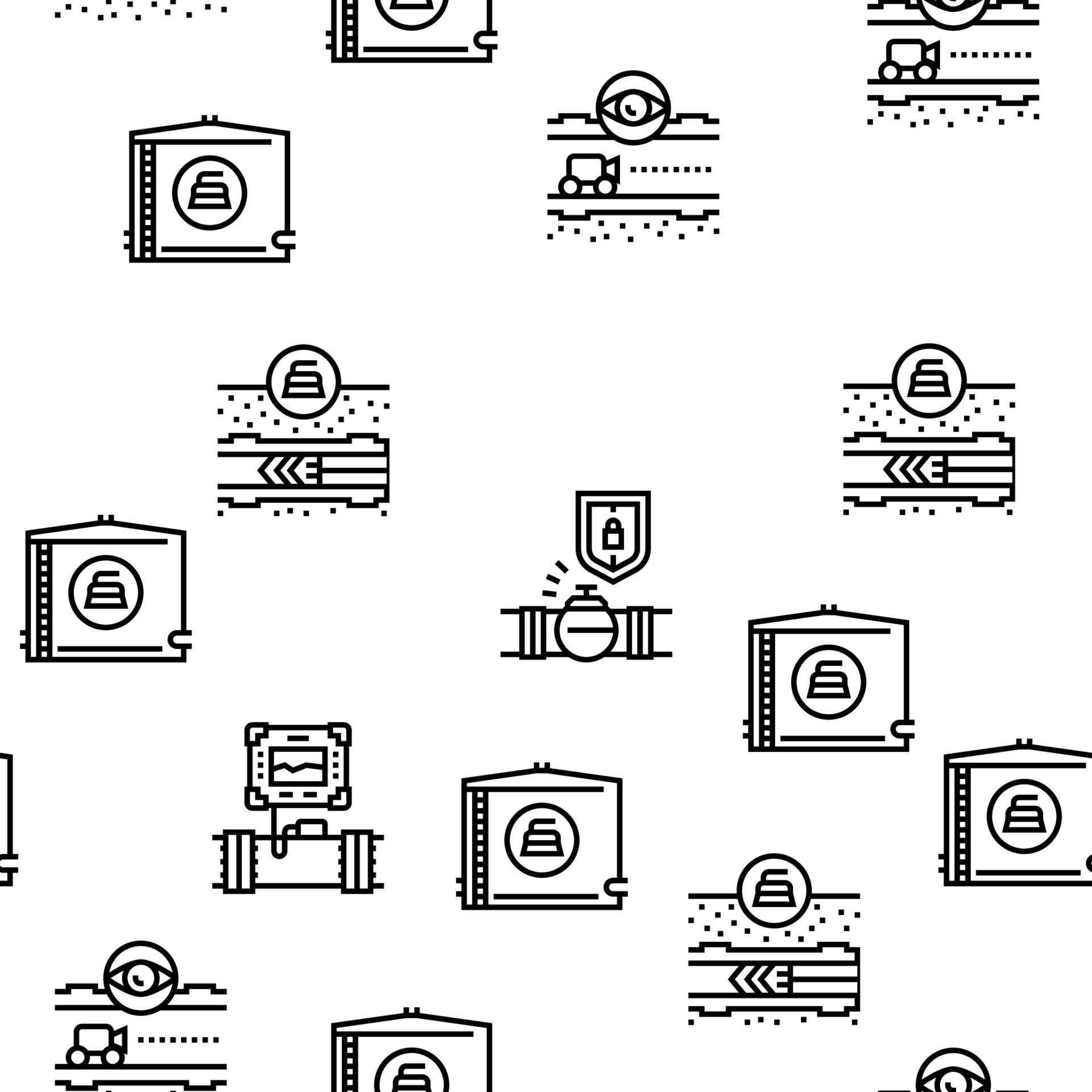 Pipeline Construction Vector Seamless Pattern 18777289 Vector Art At