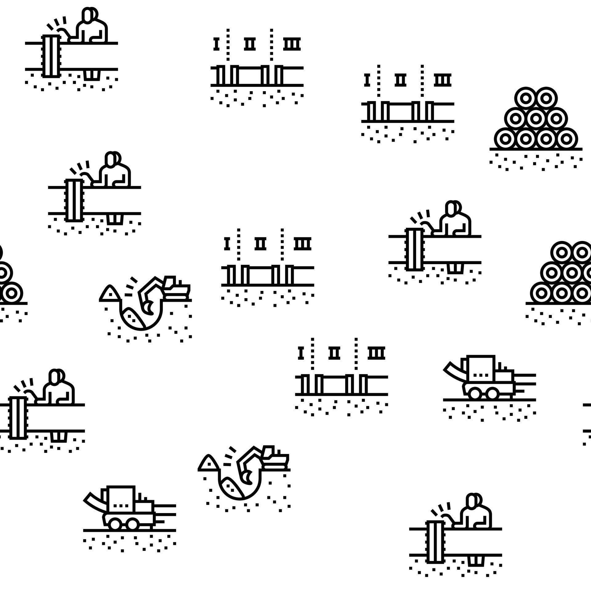 Pipeline Construction Vector Seamless Pattern 18777297 Vector Art At Vecteezy