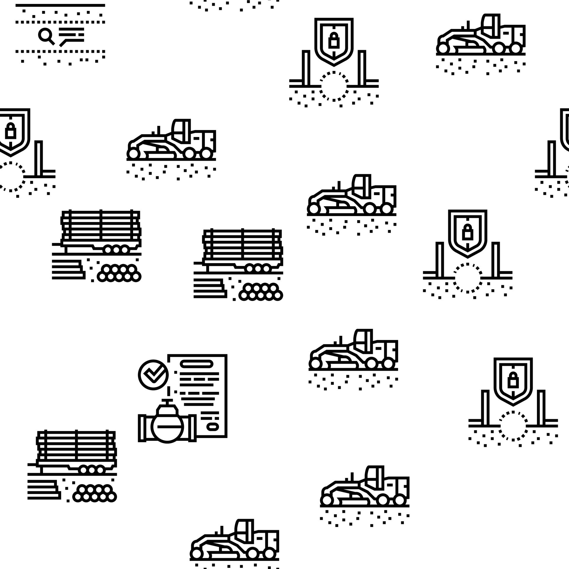 Pipeline Construction Vector Seamless Pattern 18777298 Vector Art At
