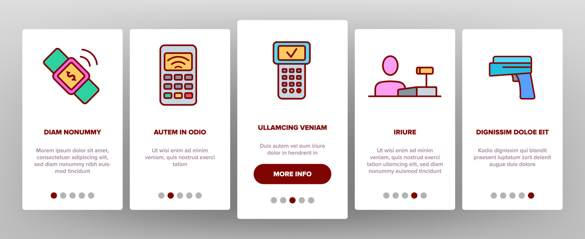 Pos Terminal Mobile Payment Vector Onboarding 18777671 Vector Art At Vecteezy