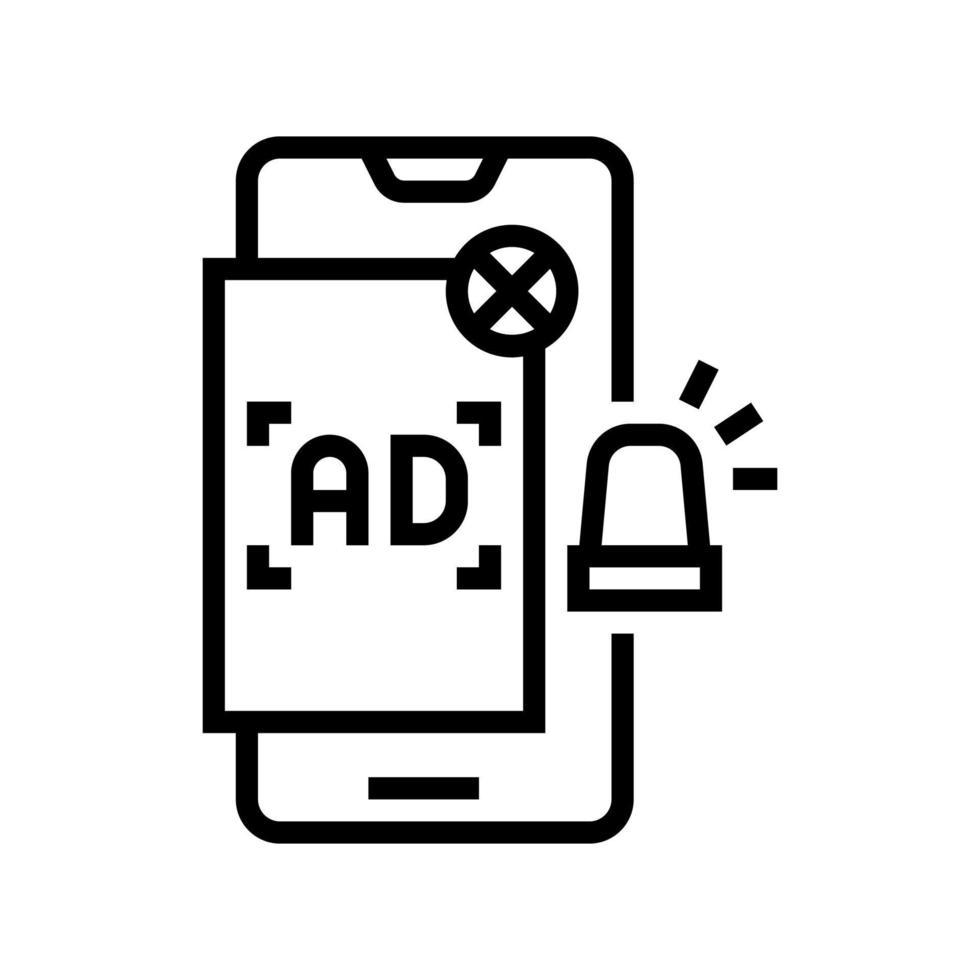 Advertisement Pop Up Window Line Icon Vector Illustration 18777929 Vector Art At Vecteezy