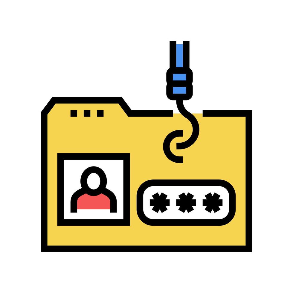 Hacking User Folder Color Icon Vector Illustration 18778192 Vector Art