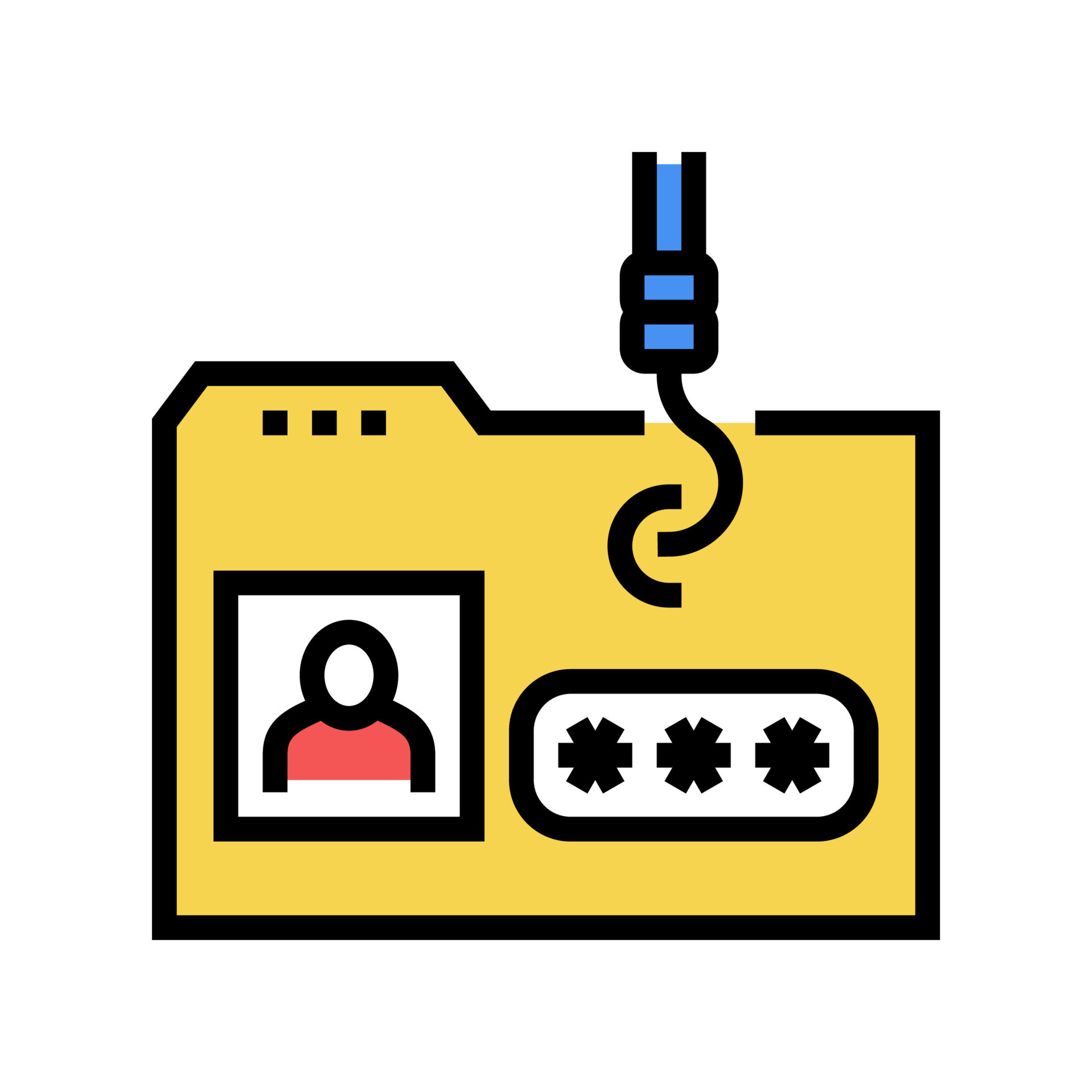 Hacking User Folder Color Icon Vector Illustration 18778192 Vector Art