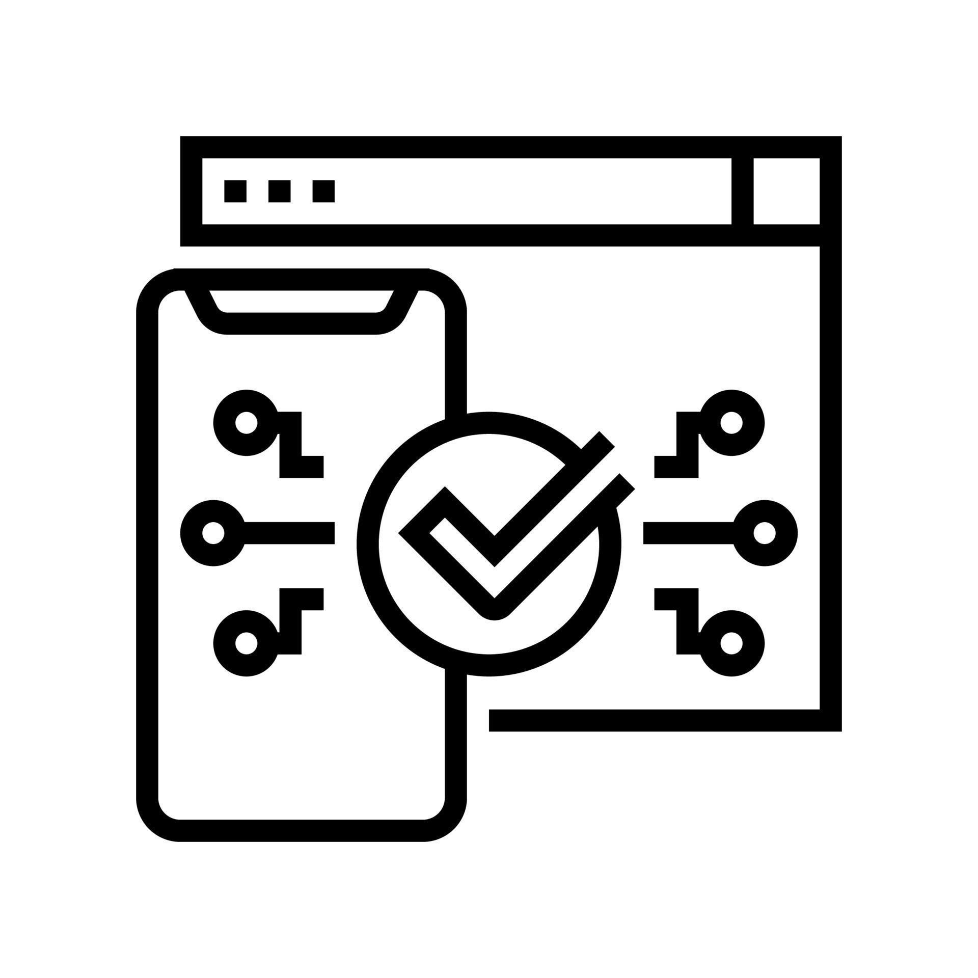 Two Step Authentication Line Icon Vector Illustration 18778198 Vector