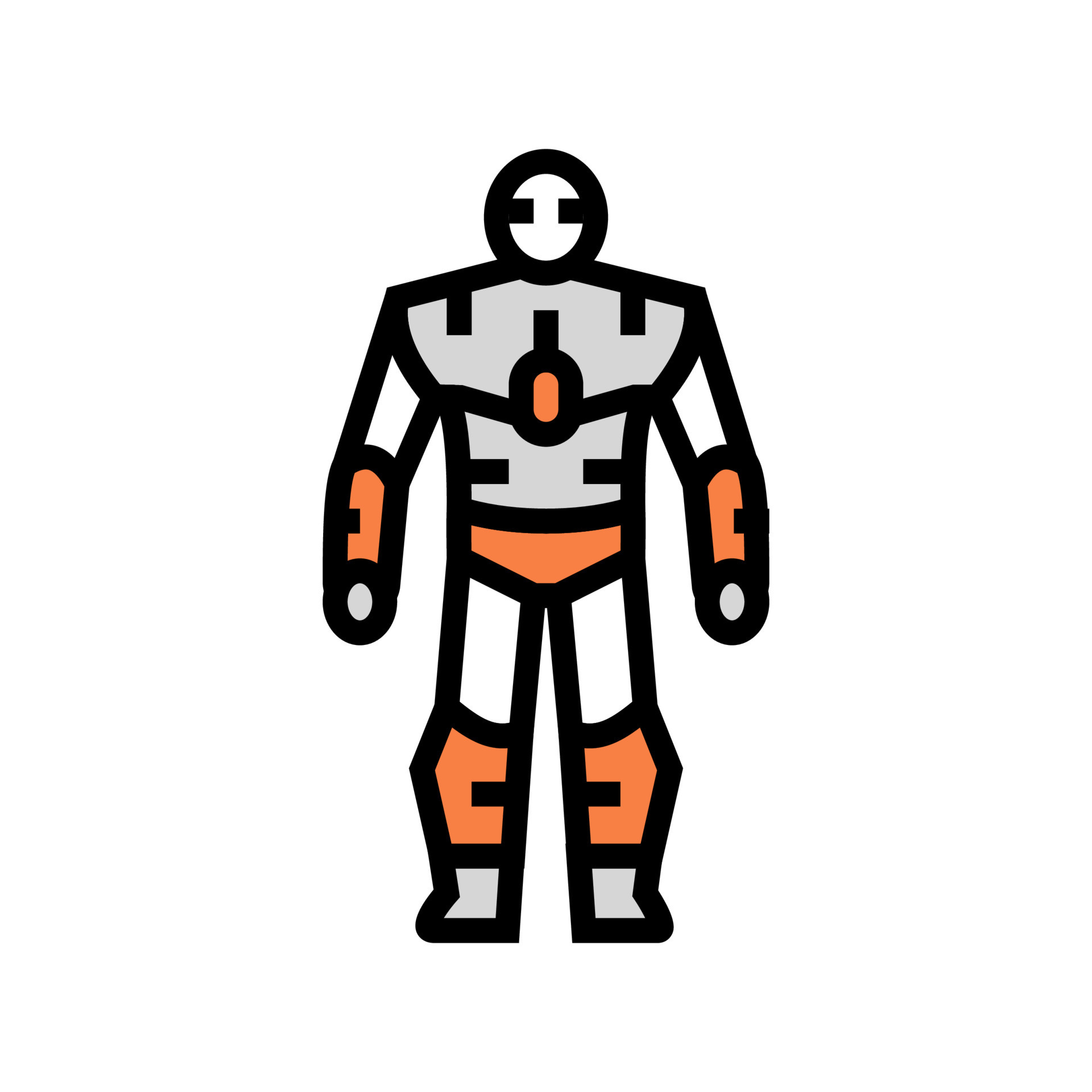 robot humanoide color icono vector ilustración 18778405 Vector en Vecteezy