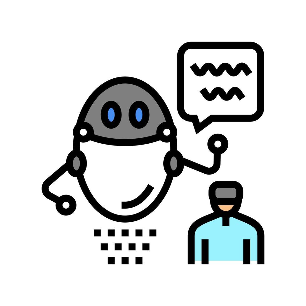 virtual robot color icon vector illustration 18778413 Vector Art at ...