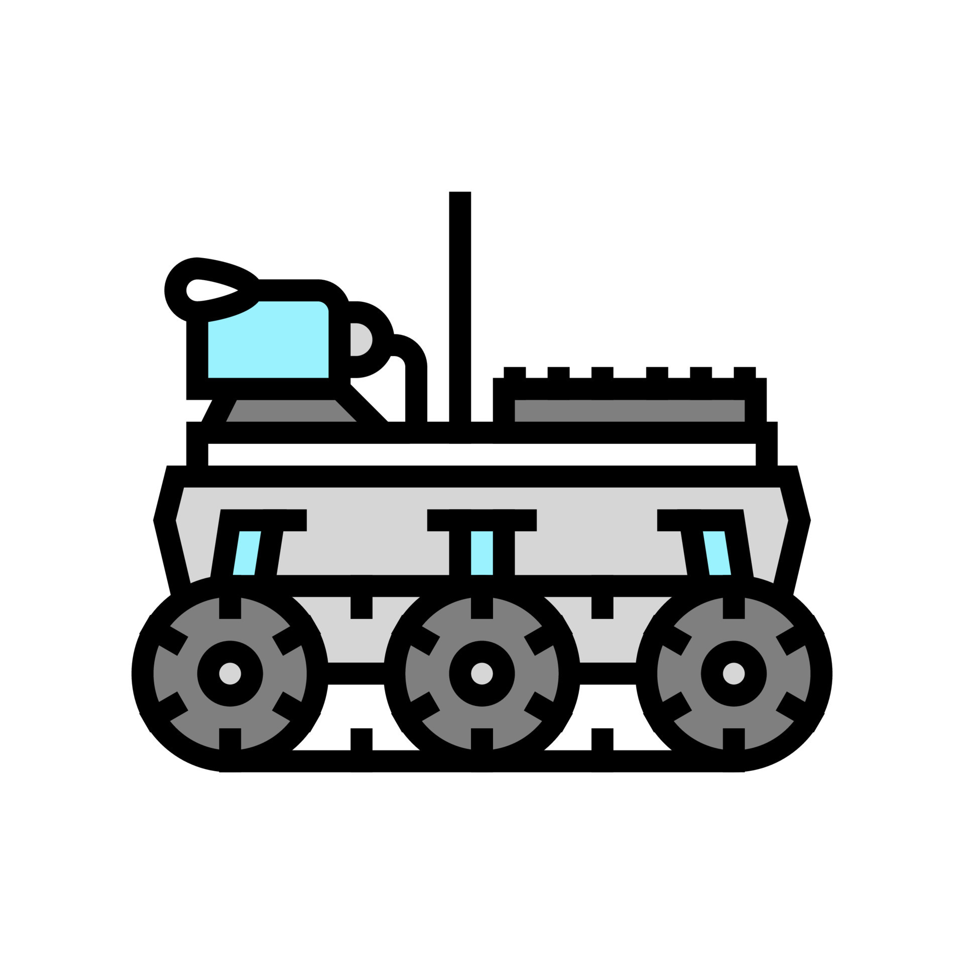 autonomous robot color icon vector illustration 18778423 Vector Art at ...