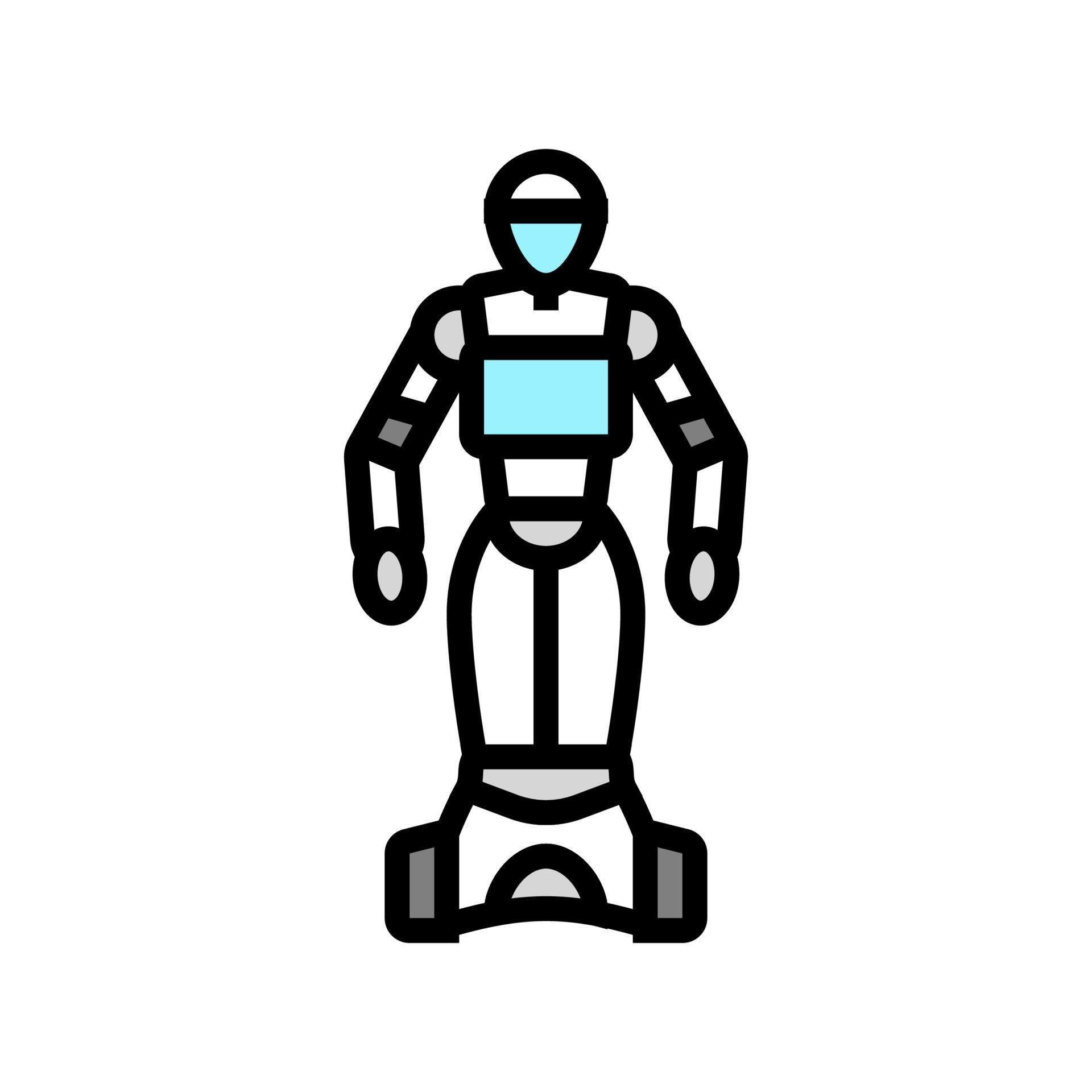 artificial robot color icon vector illustration 18778547 Vector Art at ...
