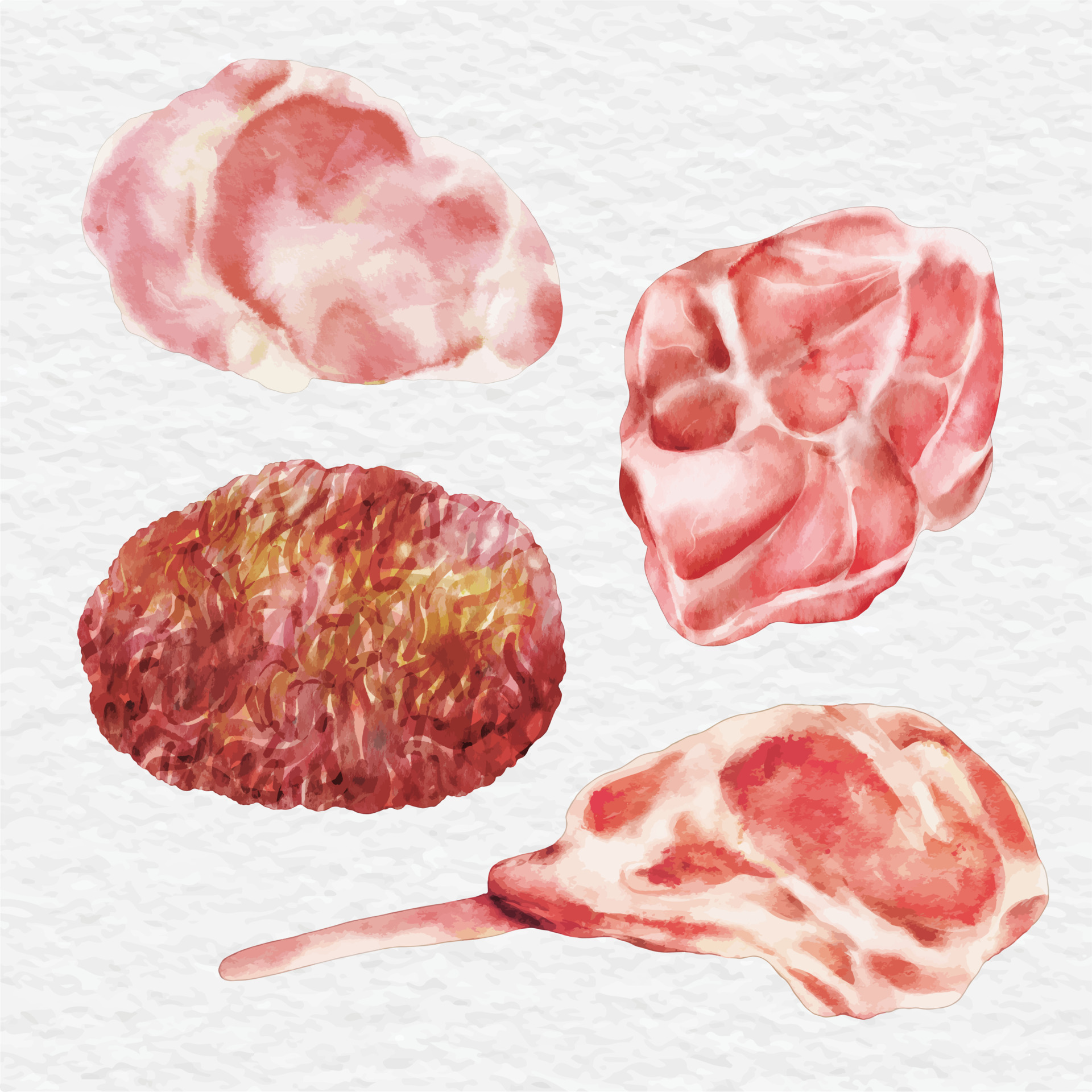 Watercolor Meat Beef And Chicken Element Clip Art 18779102 Vector Art watercolor-meat-beef-and-chicken-element-clip-art-18779102-vector-art