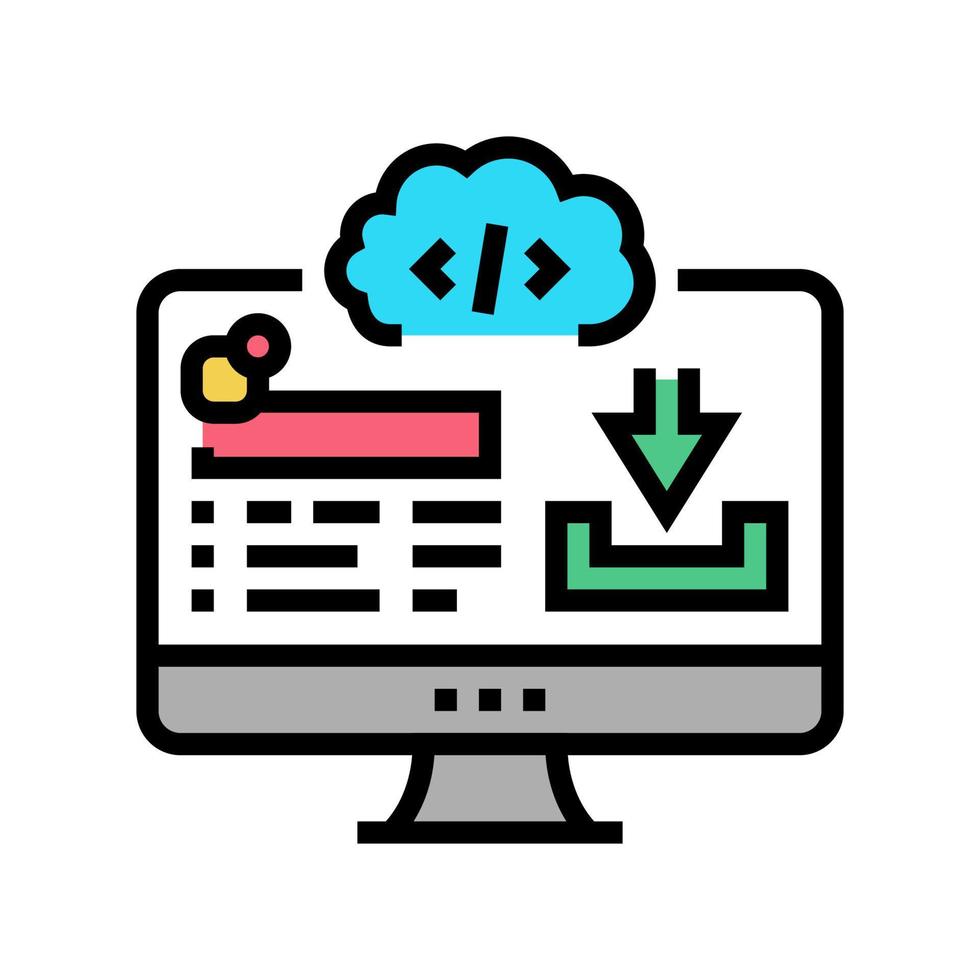 Platform Software Color Icon Vector Illustration 18779658 Vector Art At