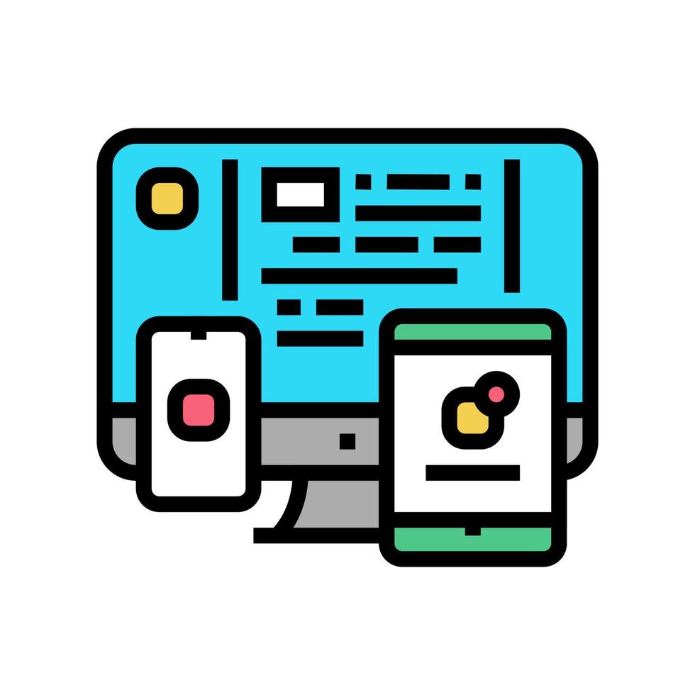 application software color icon vector illustration 18779704 Vector Art ...