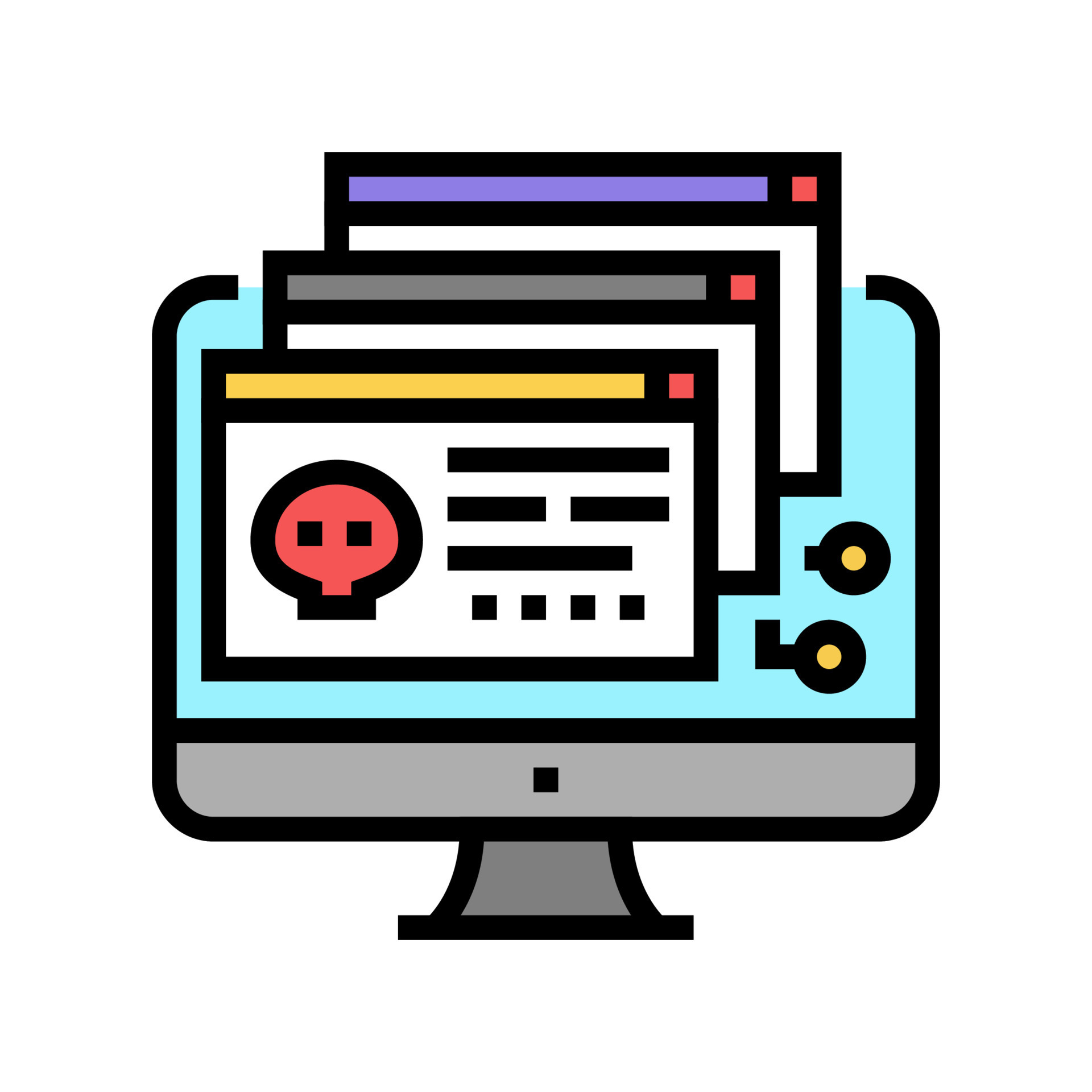 Malware Software Color Icon Vector Illustration 18779875 Vector Art At Vecteezy