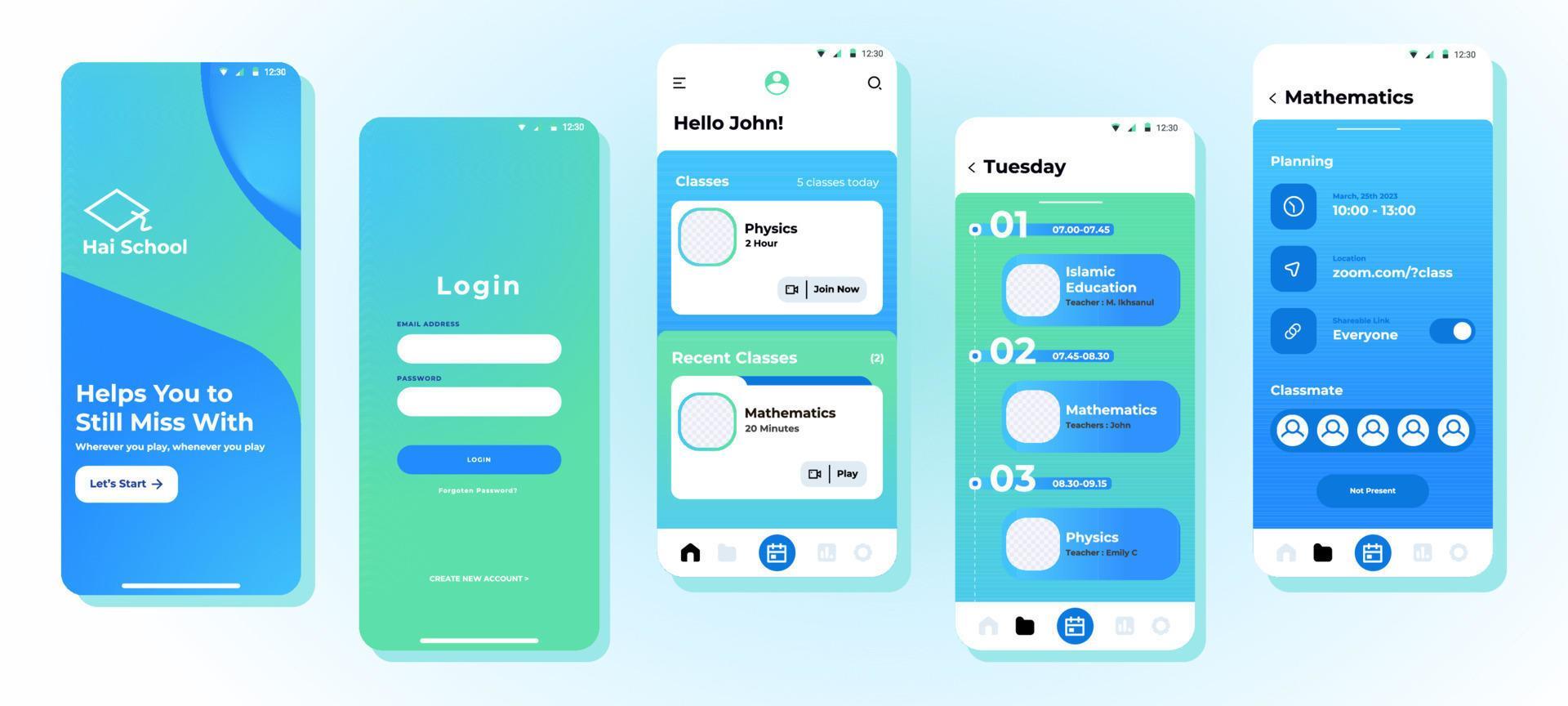 Modern Simple UI Page Mockup for Education 18780684 Vector Art at Vecteezy