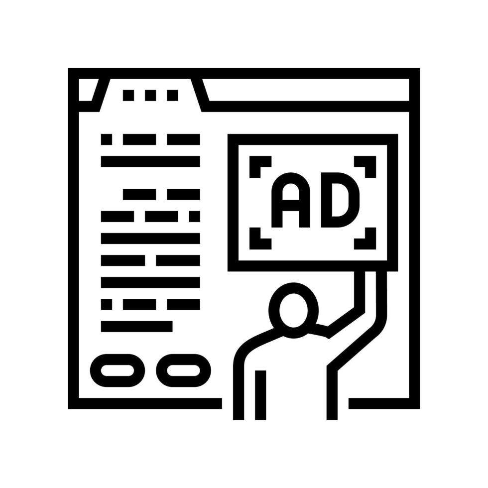 algorithmic ad placement publisher line icon vector illustration ... algorithmic ad placement publisher line icon vector illustration ...