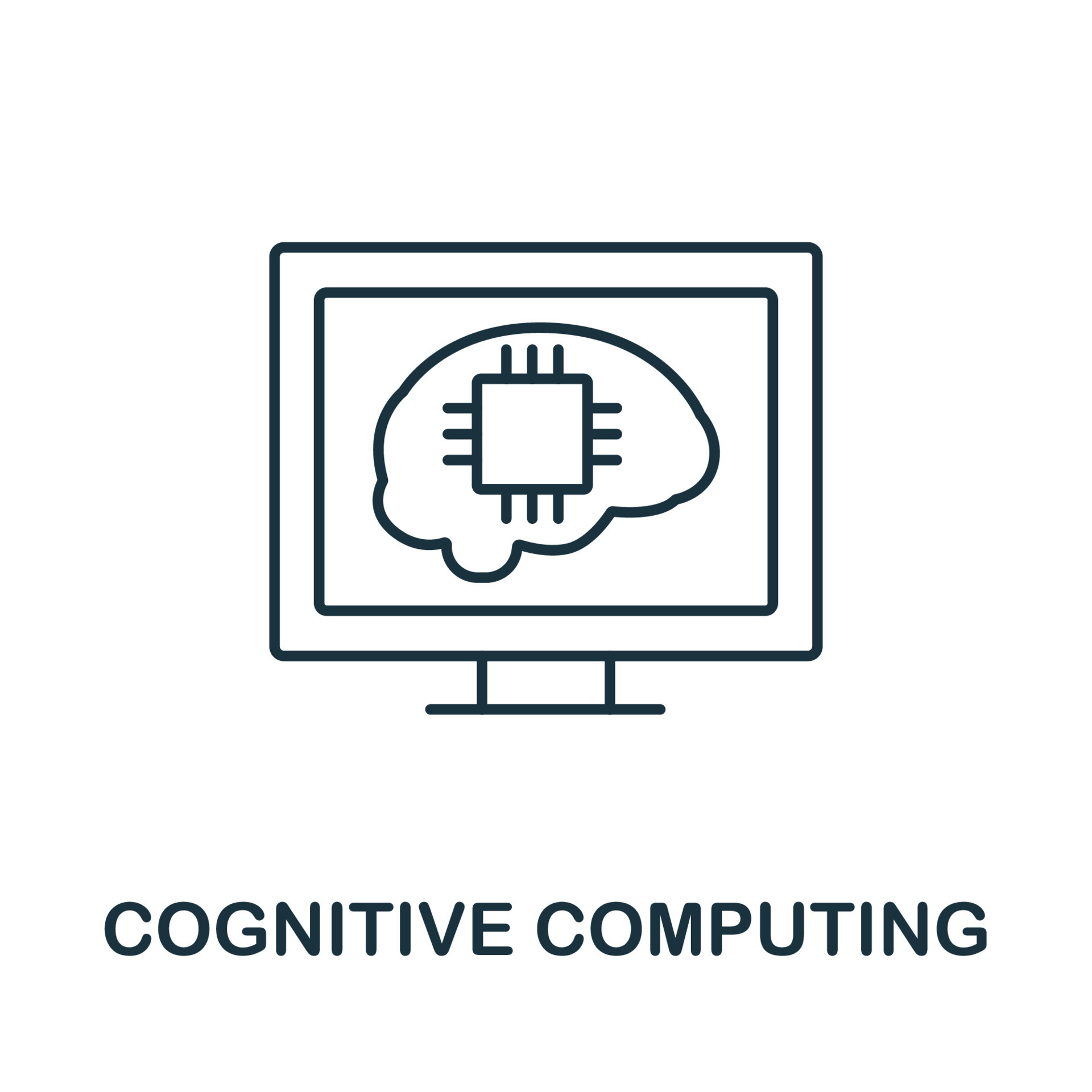 Cognitive Computing Icon Creative Simple Symbol From Fintech
