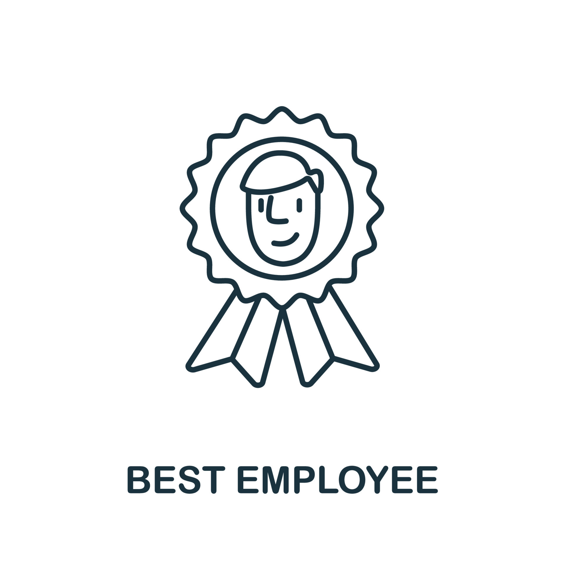 Best Employee Icon From Headhunting Collection Simple Line Best Employee Icon For Templates