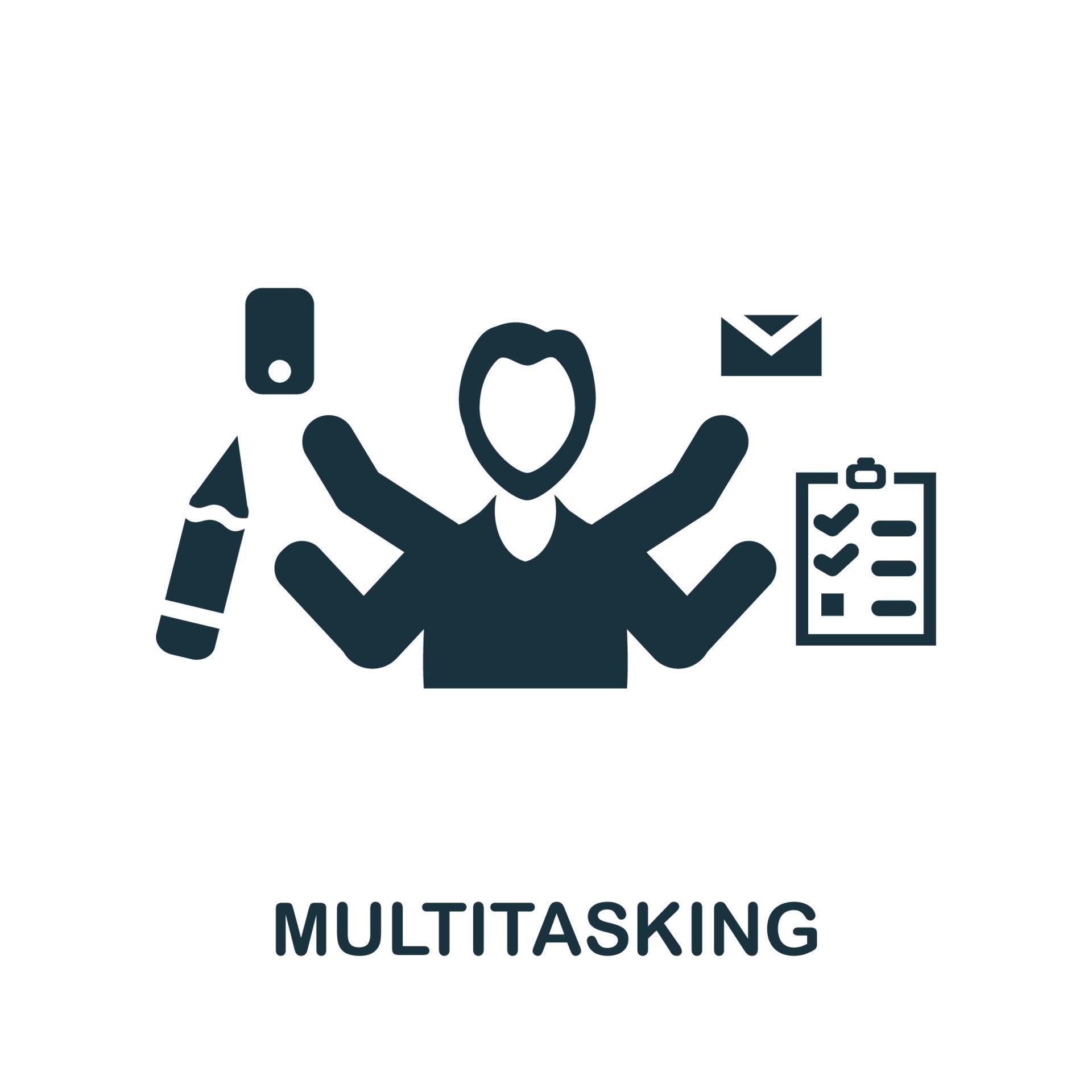 Multitasking icon. Simple element from management collection. Creative ...
