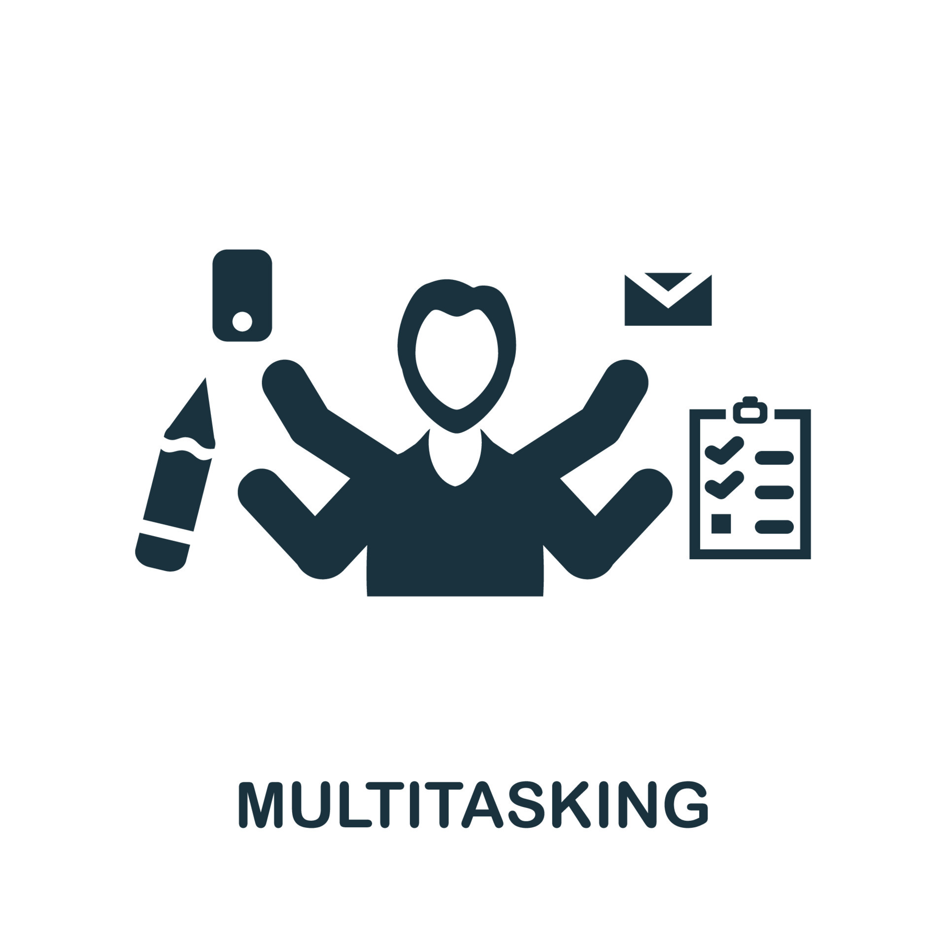 Multitasking icon. Simple element from management collection. Creative ...