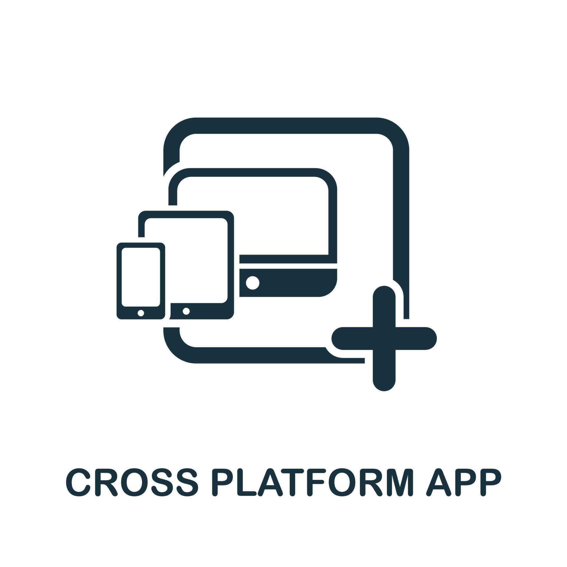 Cross Platform App Icon From Mobile App Development Collection Simple