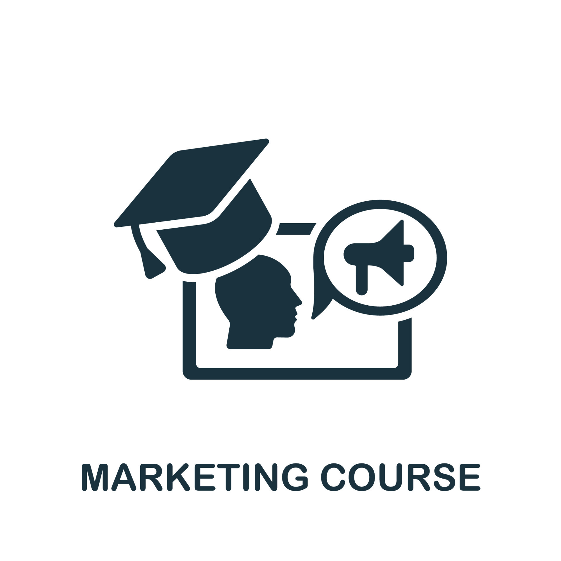 Marketing Course Icon Simple Element From Online Course Collection Creative Marketing Course
