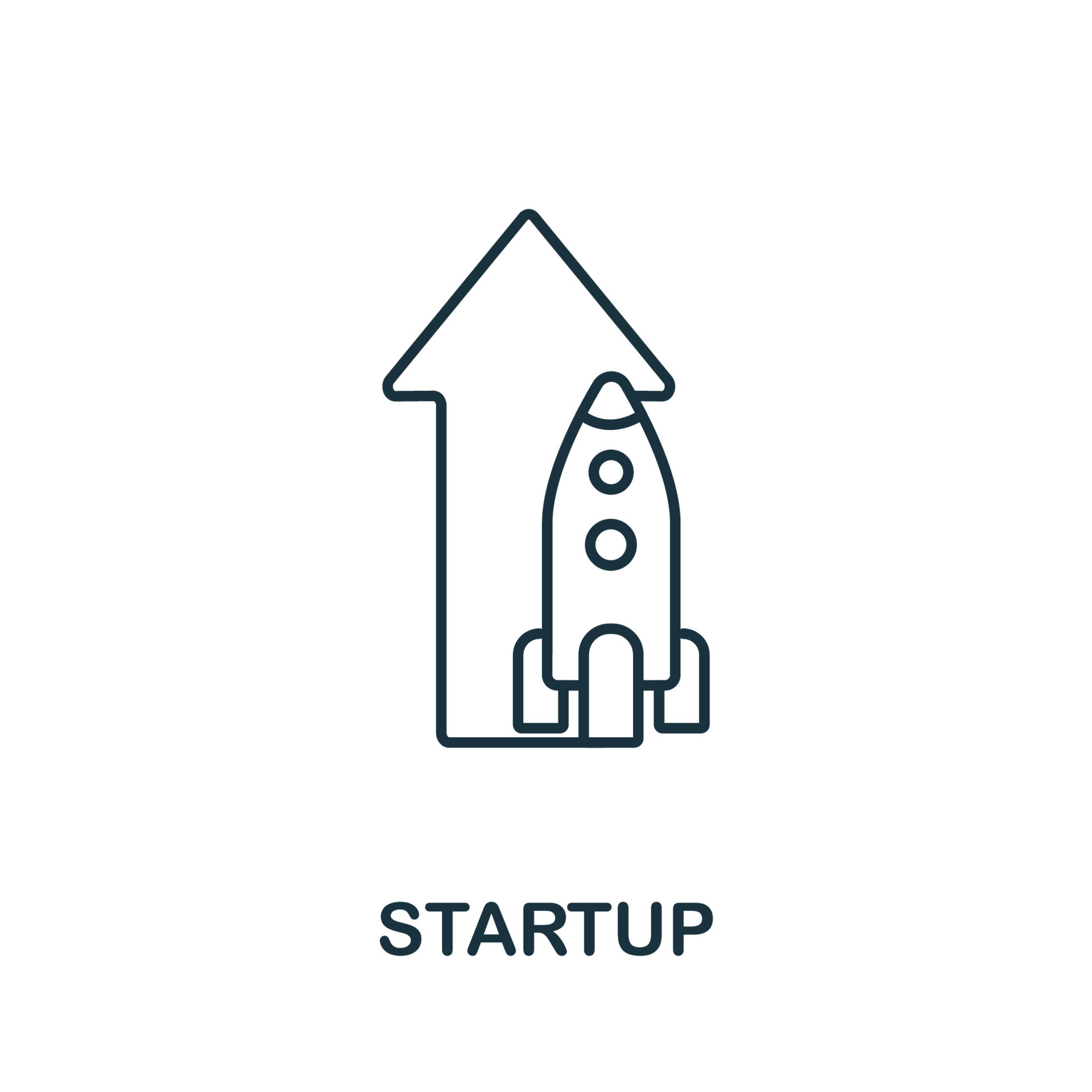 Startup Icon Creative Simple Symbol From Fintech Collection Line