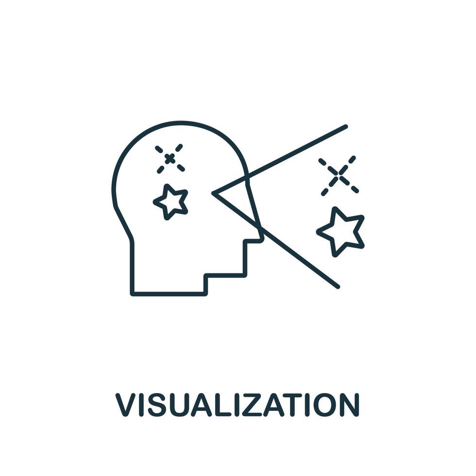 Visualization icon from life skills collection. Simple line ...