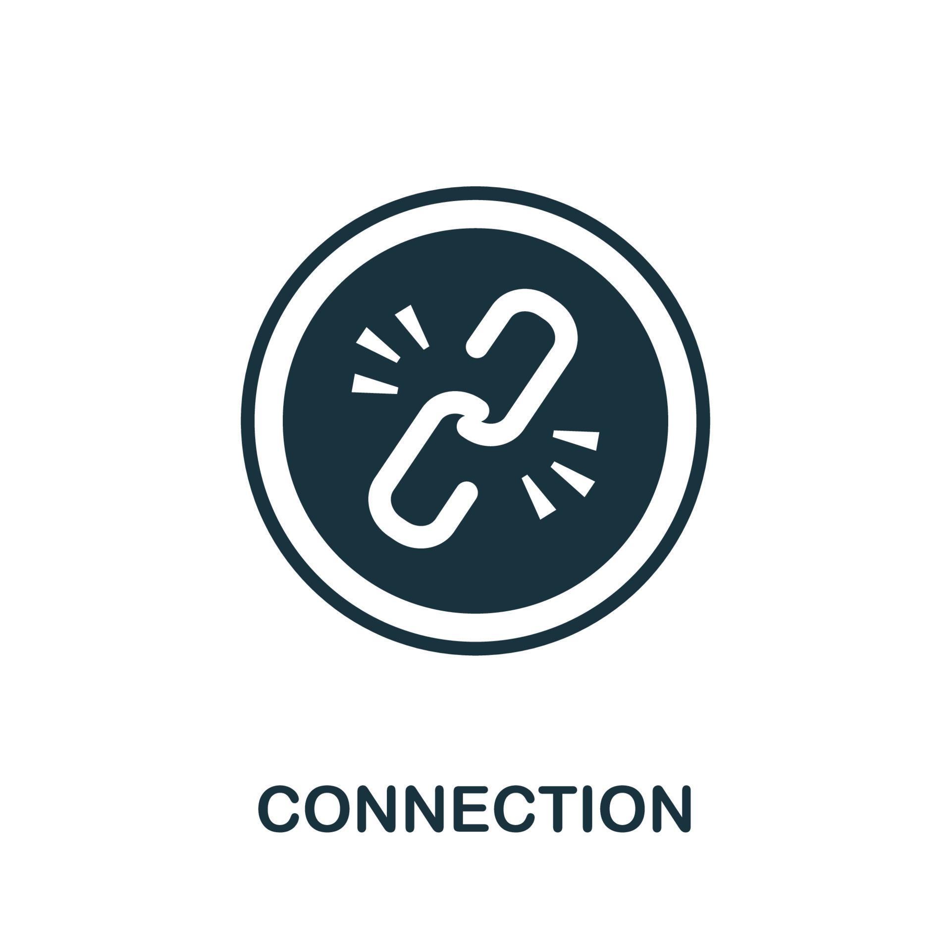 Connection icon. Simple element from management collection. Creative ...