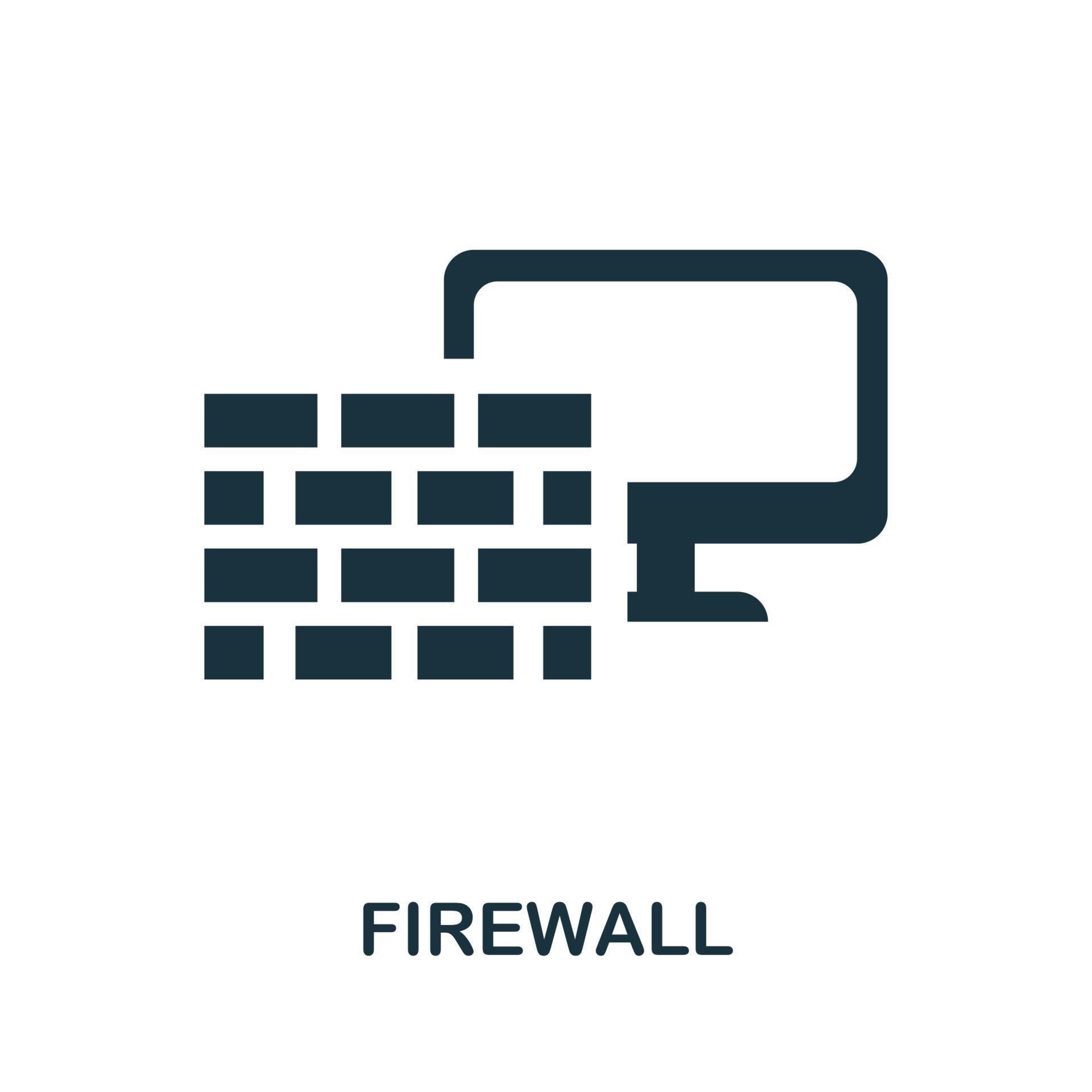 Firewall icon. Simple element from internet security collection. Creative Firewall icon for web ...