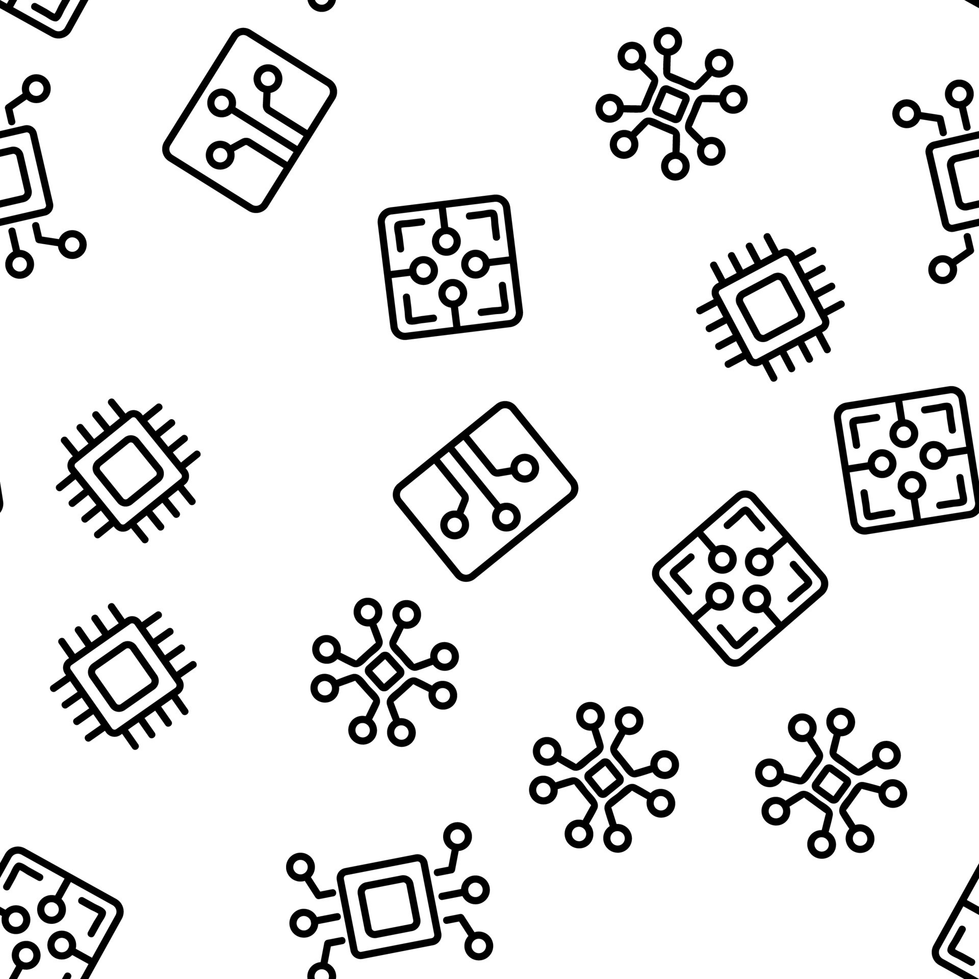 Circuit Computer Chip Vector Seamless Pattern 18782074 Vector Art At