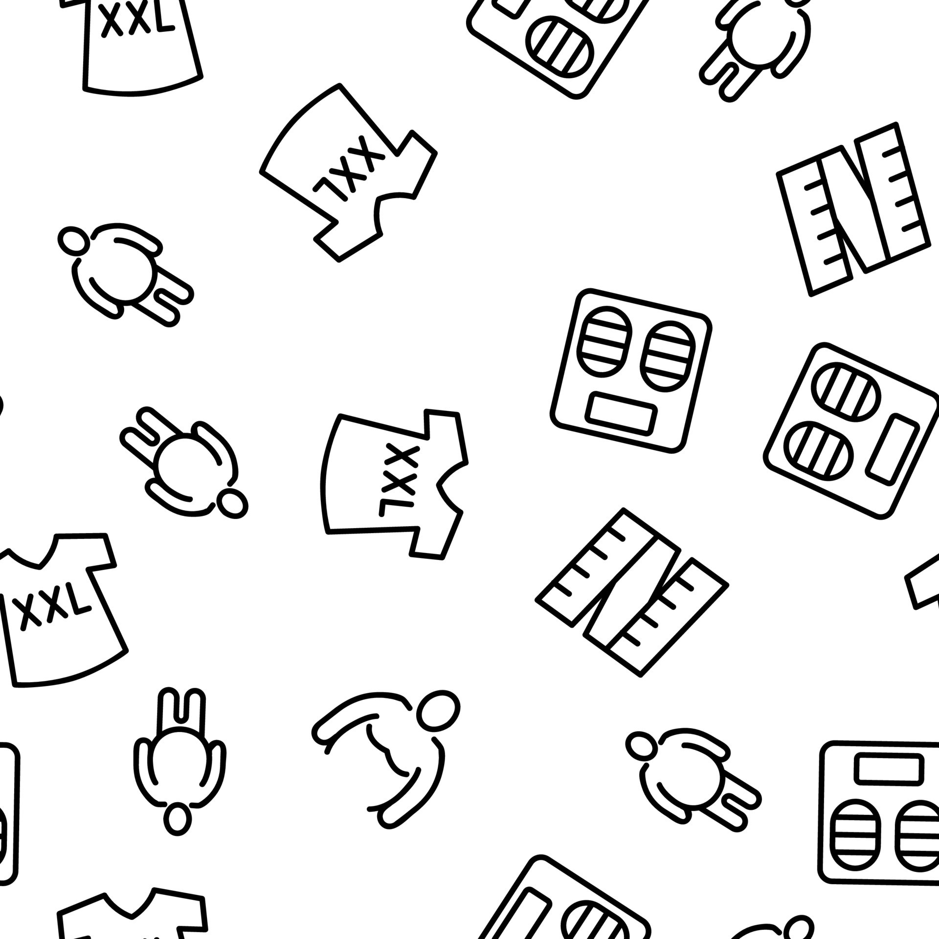 Obesity And Overweight Vector Seamless Pattern 18782185 Vector Art at ...