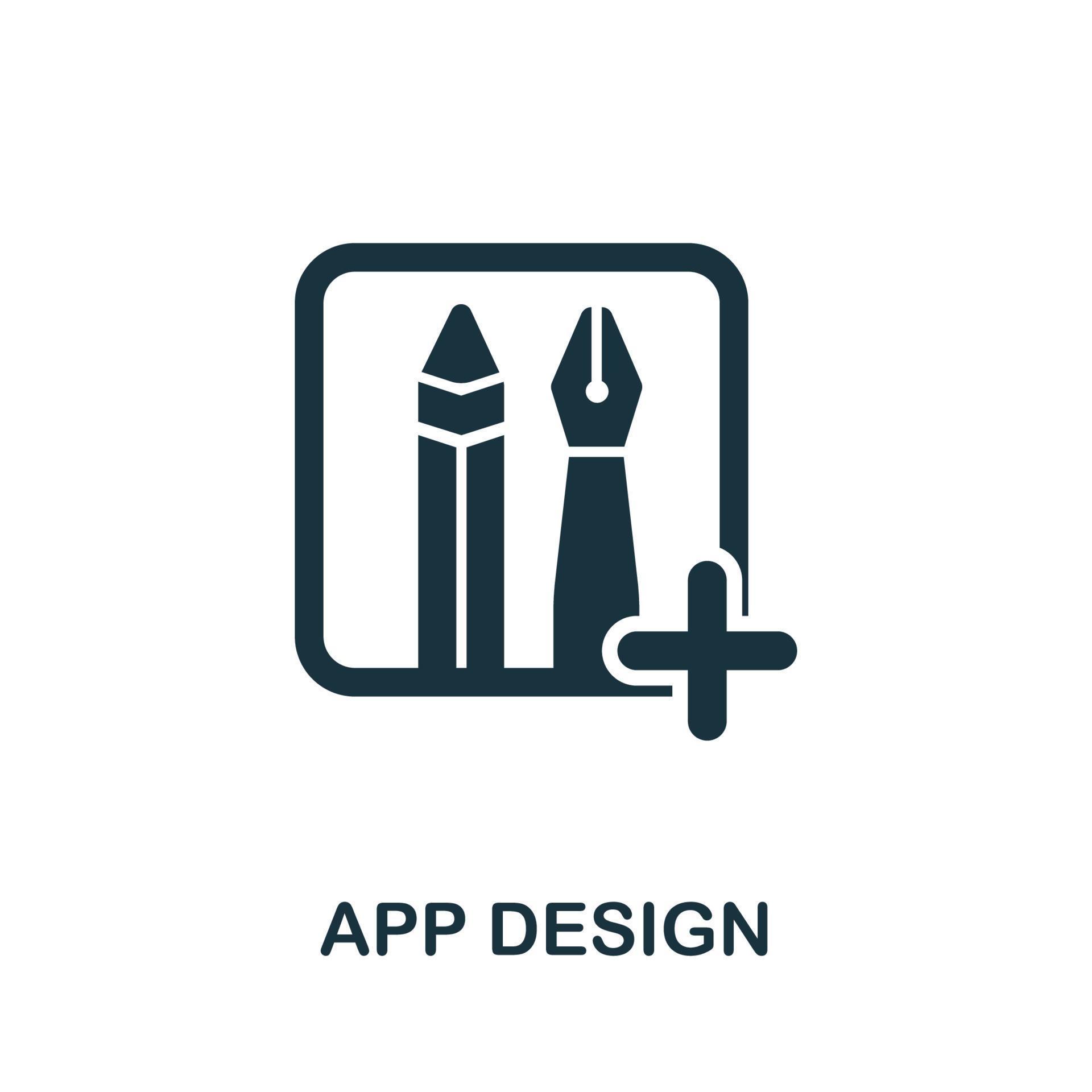App Design icon from mobile app development collection. Simple line App ... App Design icon from mobile app development collection. Simple line App ...