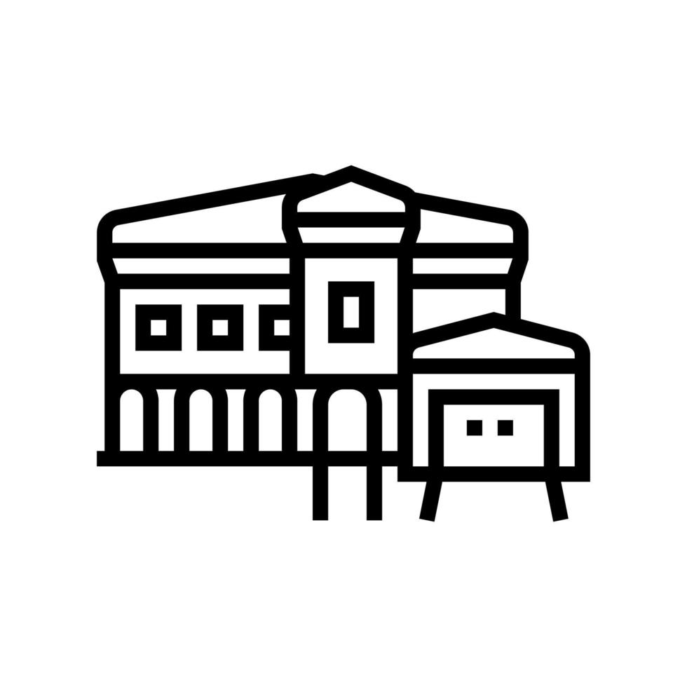 mediterranean house line icon vector illustration 18782960 Vector Art ... mediterranean house line icon vector illustration 18782960 Vector Art ...