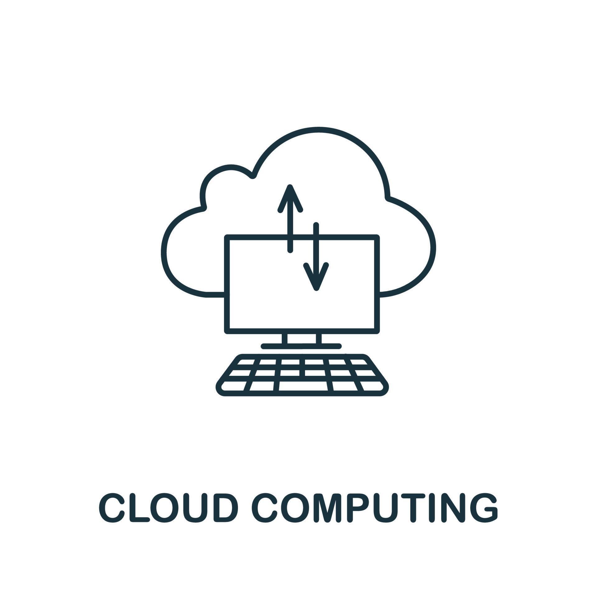 Cloud Computing icon from iot collection. Simple line Cloud Computing ...