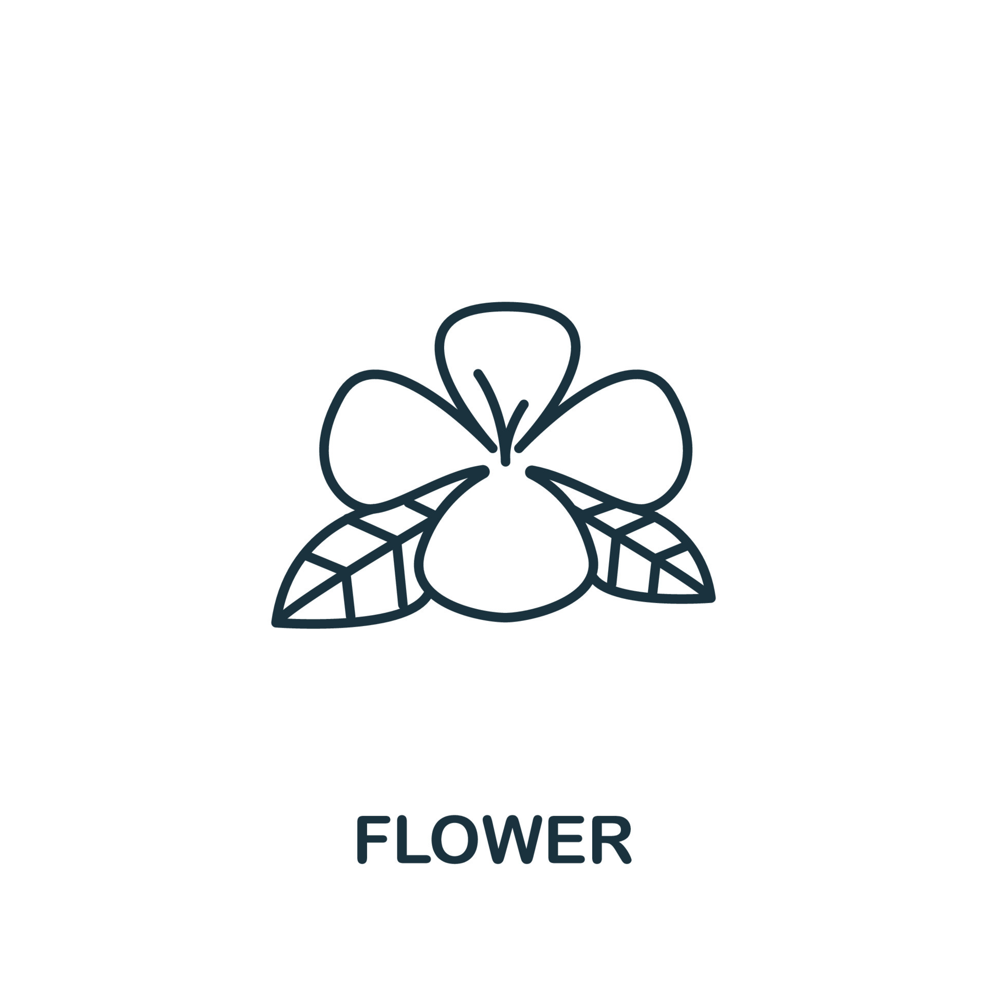 Flower icon from garden collection. Simple line Flower icon for ...
