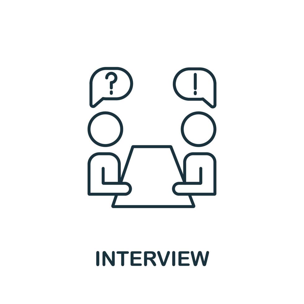 Interview Icon From Headhunting Collection Simple Line Interview Icon For Templates Web Design