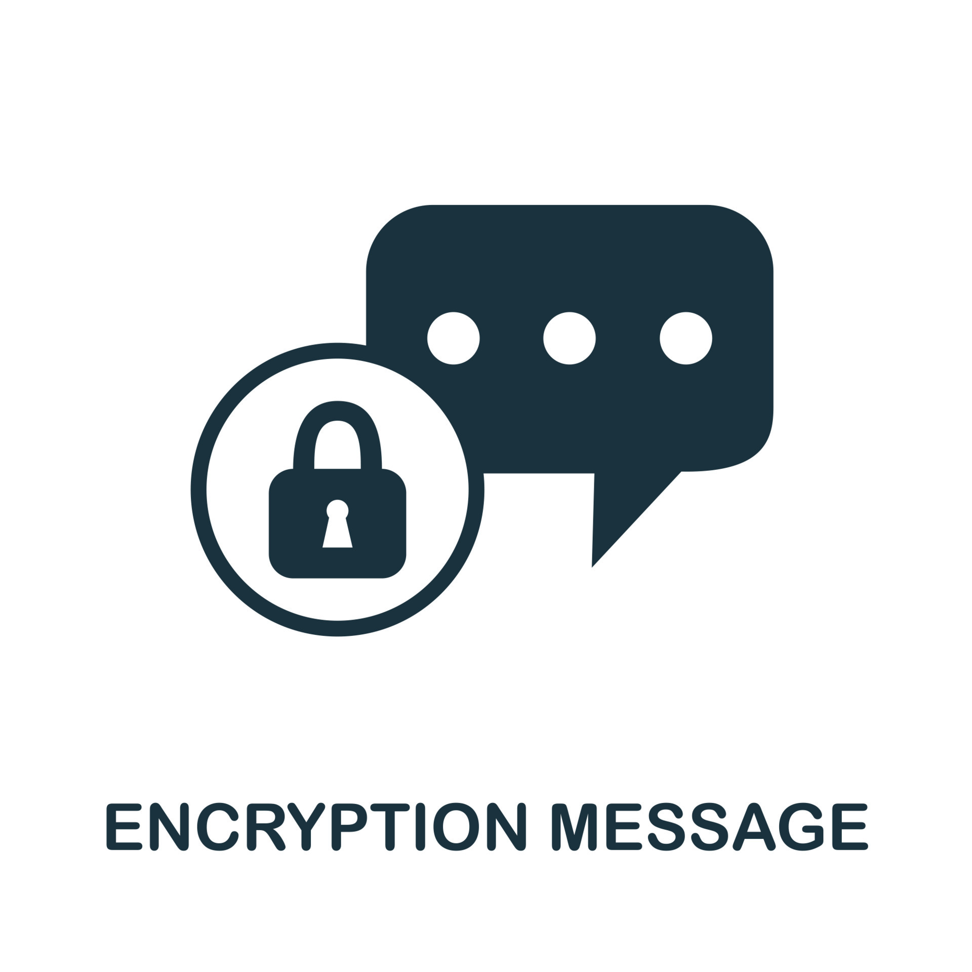Encryption Message Icon Simple Element From Internet Security