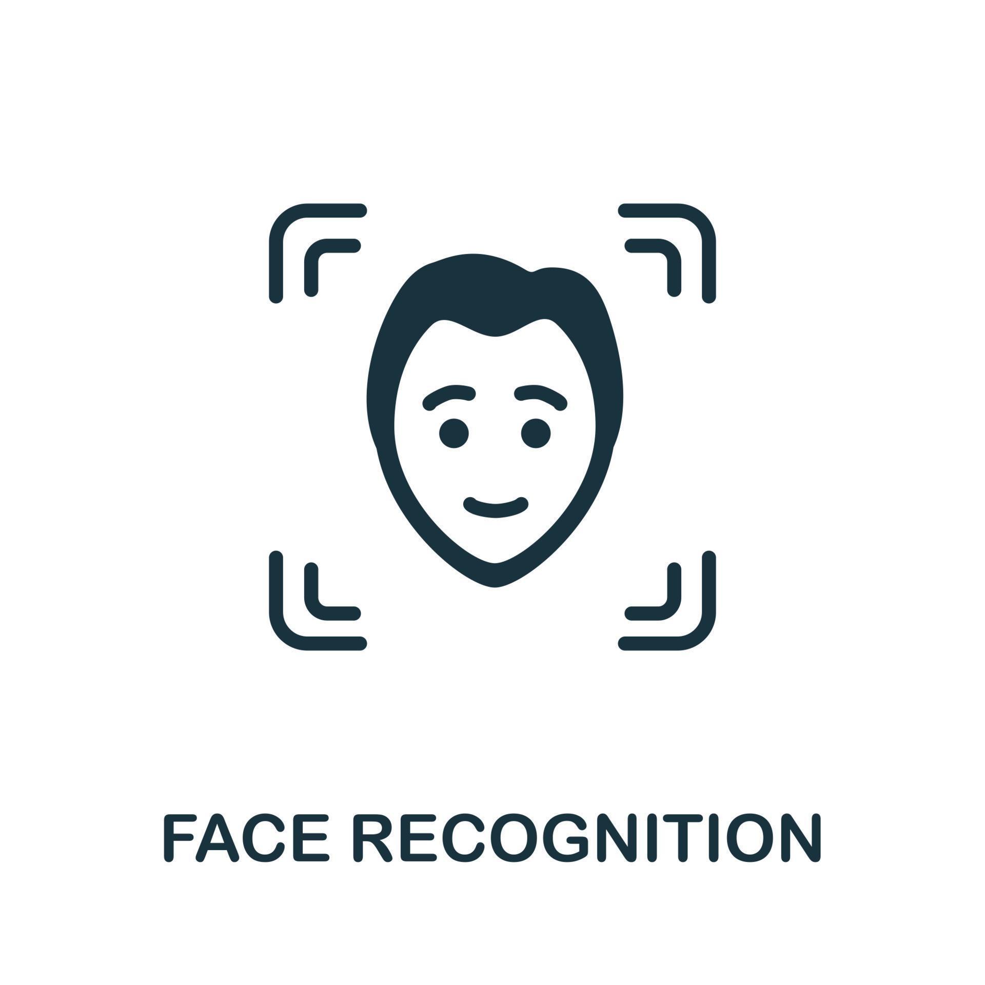Face Recognition Icon Simple Element From Internet Security Collection Creative Face