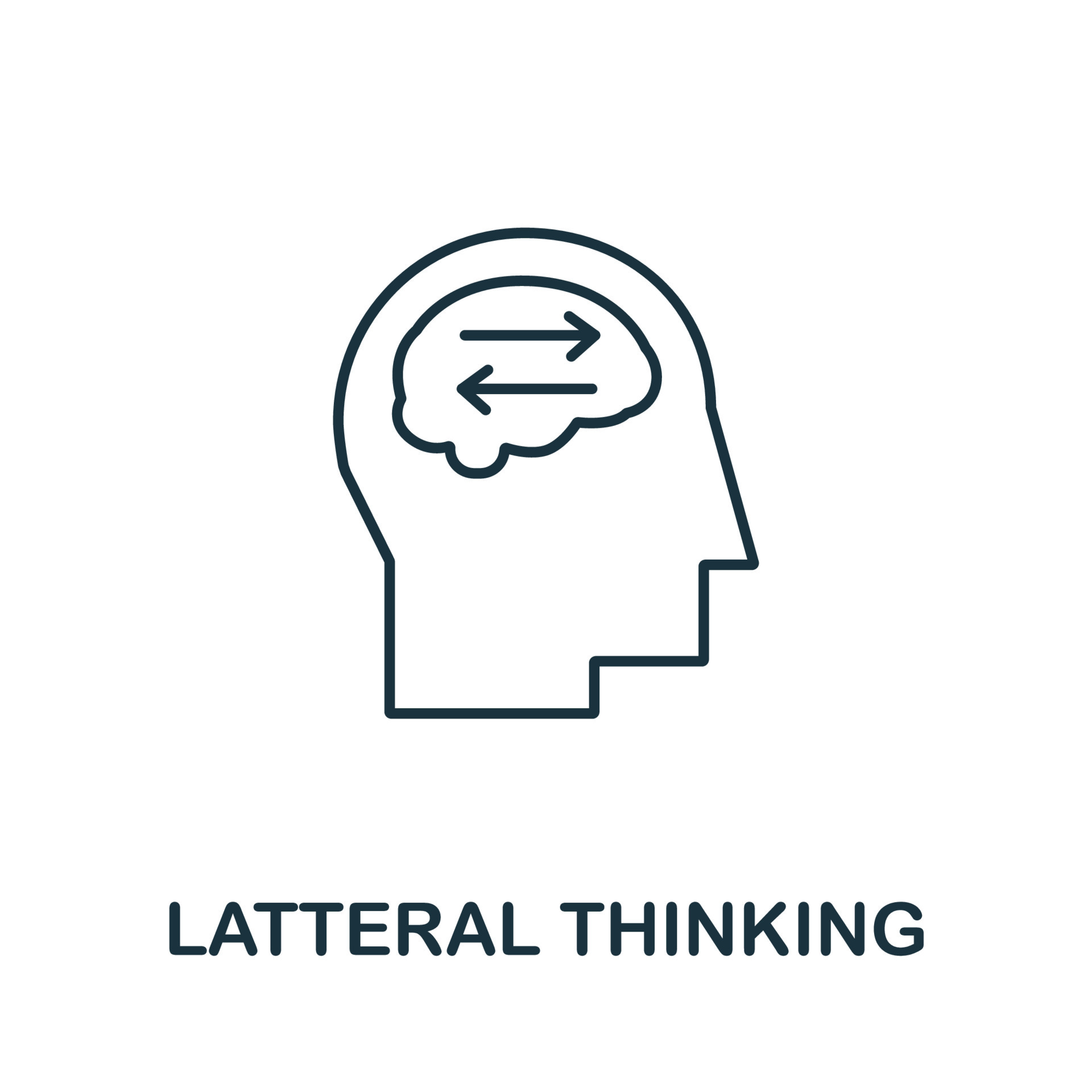 Latteral Thinking icon from life skills collection. Simple line ...